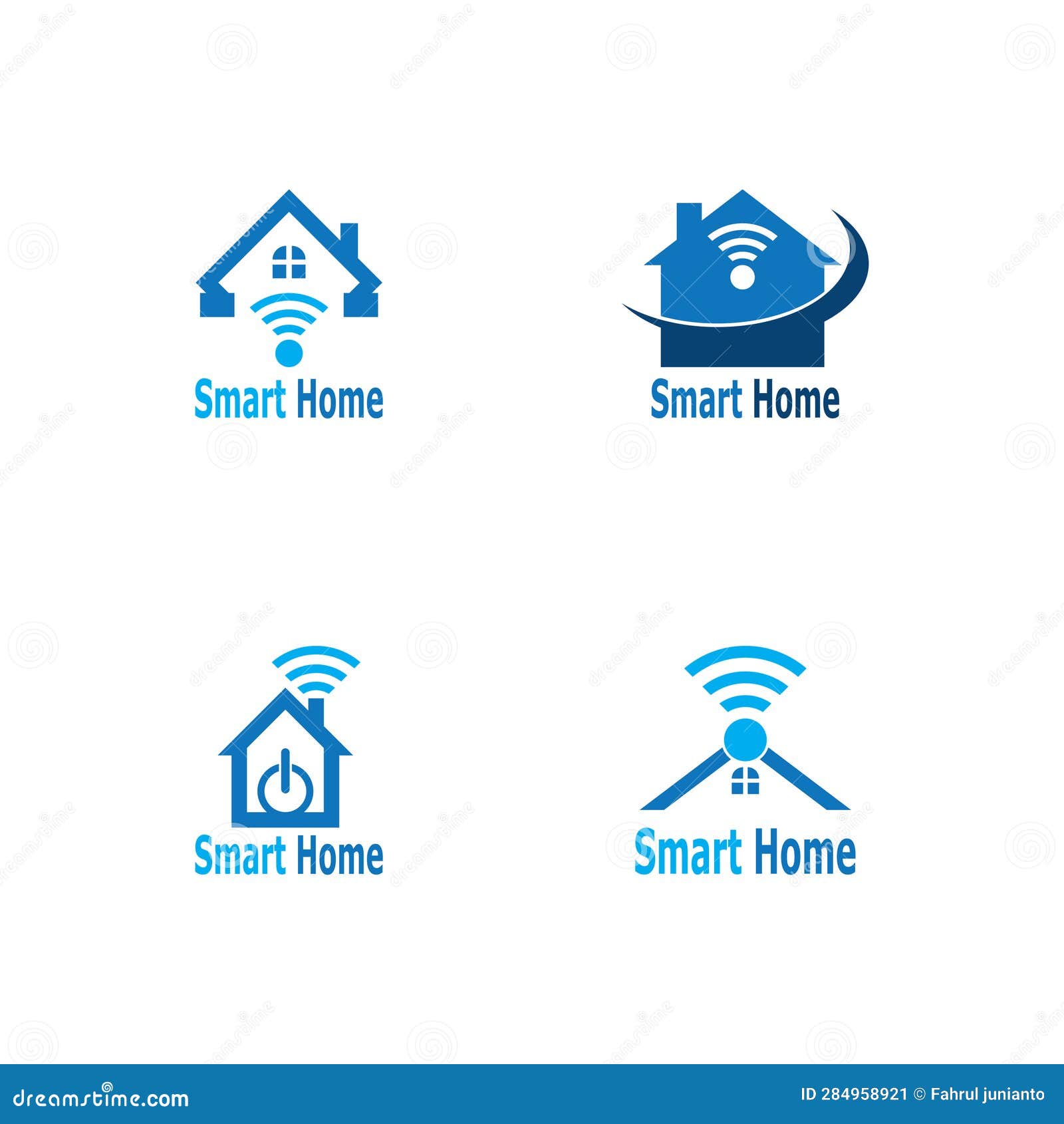 Smart Home Connection Logo Vector Template Illustration Stock ...