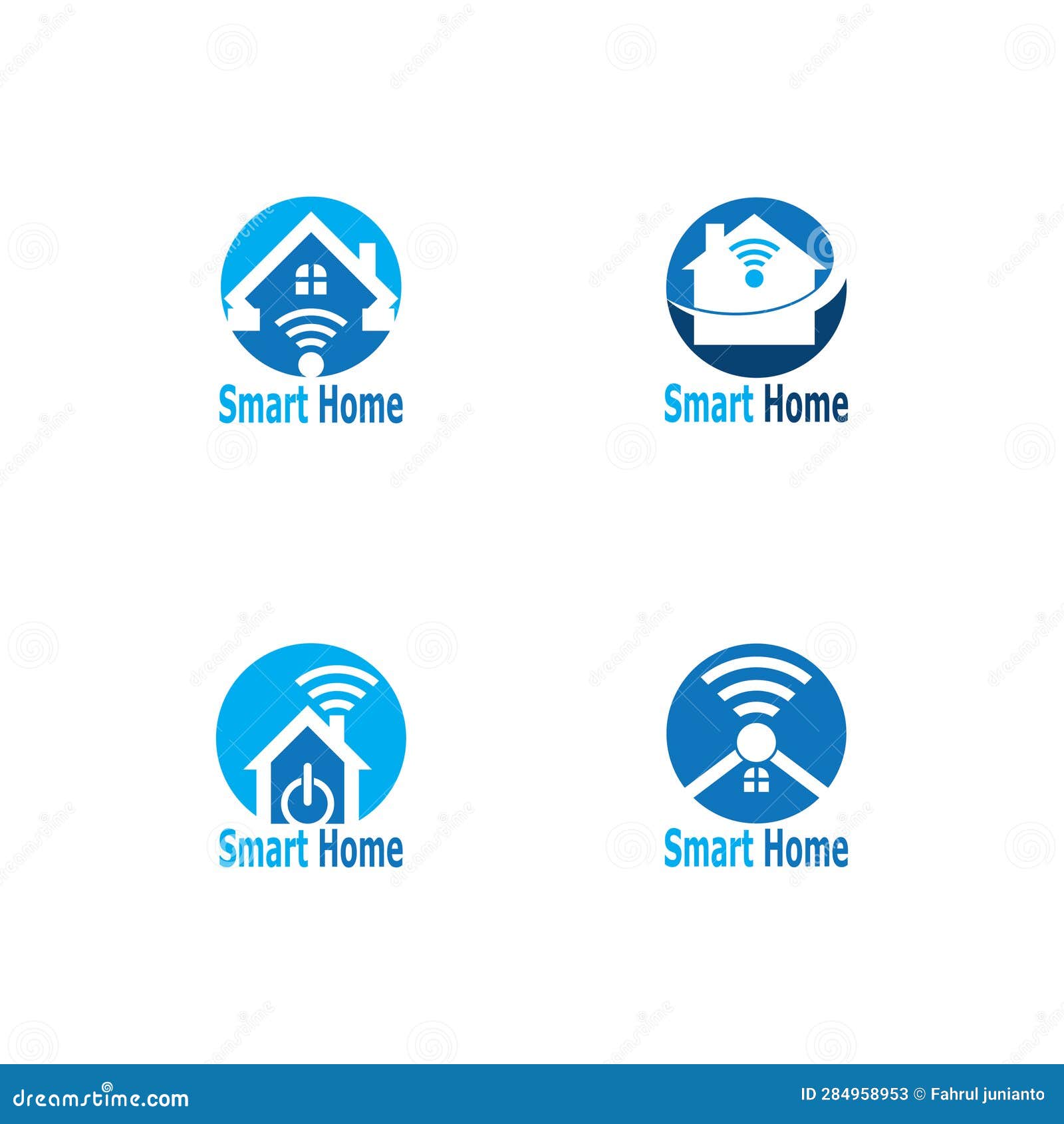 Smart Home Connection Logo Vector Template Illustration Stock ...