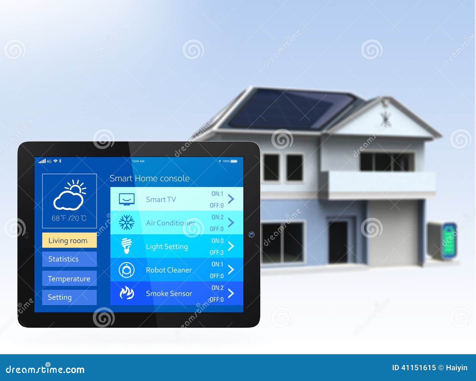 Smart home console stock image. Image of ecology, monitoring - 41151615