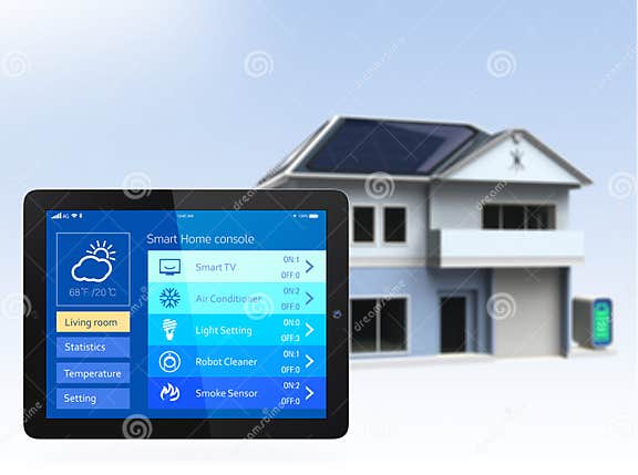 Smart home console stock image. Image of ecology, monitoring - 41151615