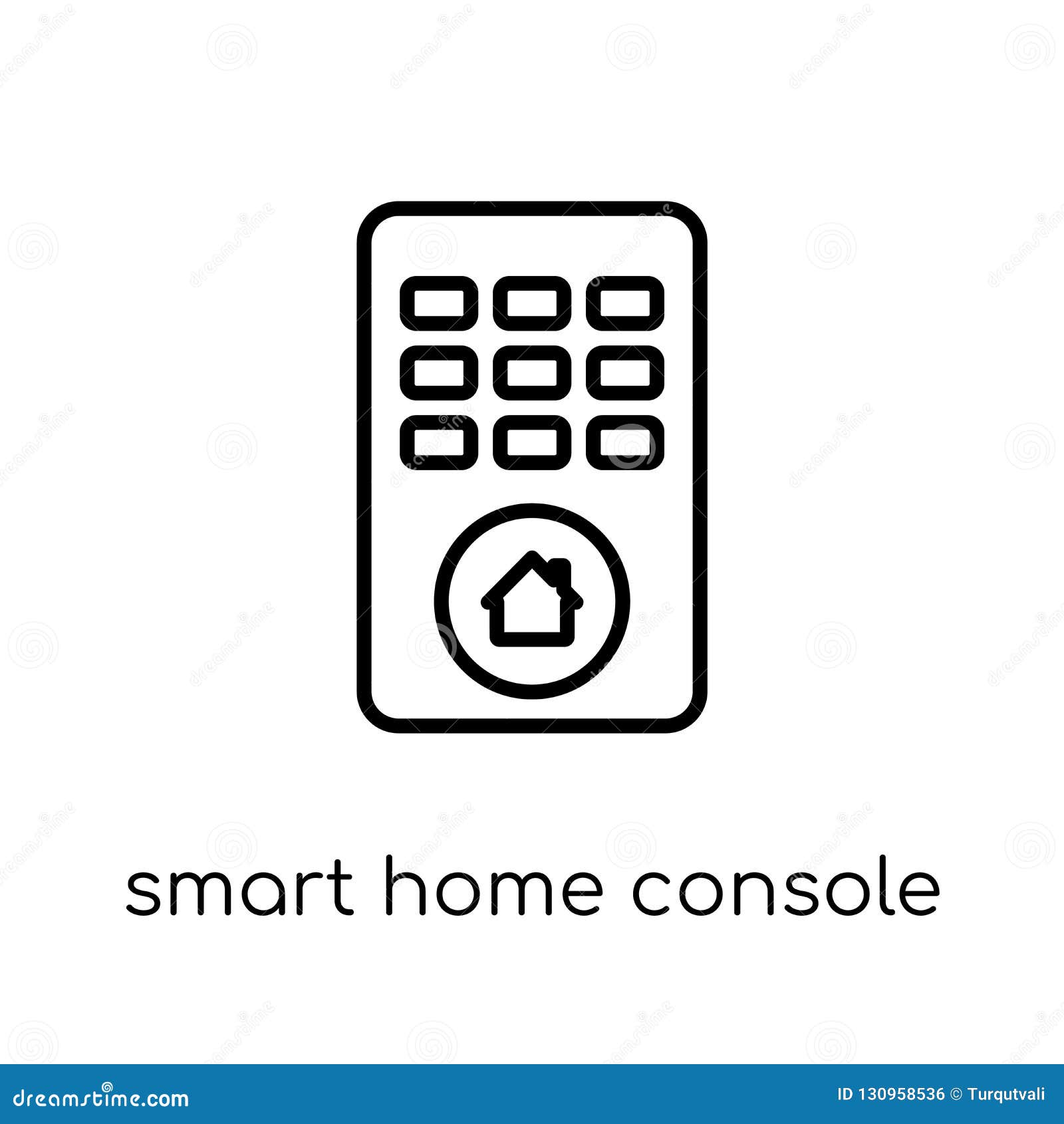 Smart Home Console Icon. Trendy Modern Flat Linear Vector Smart Stock ...