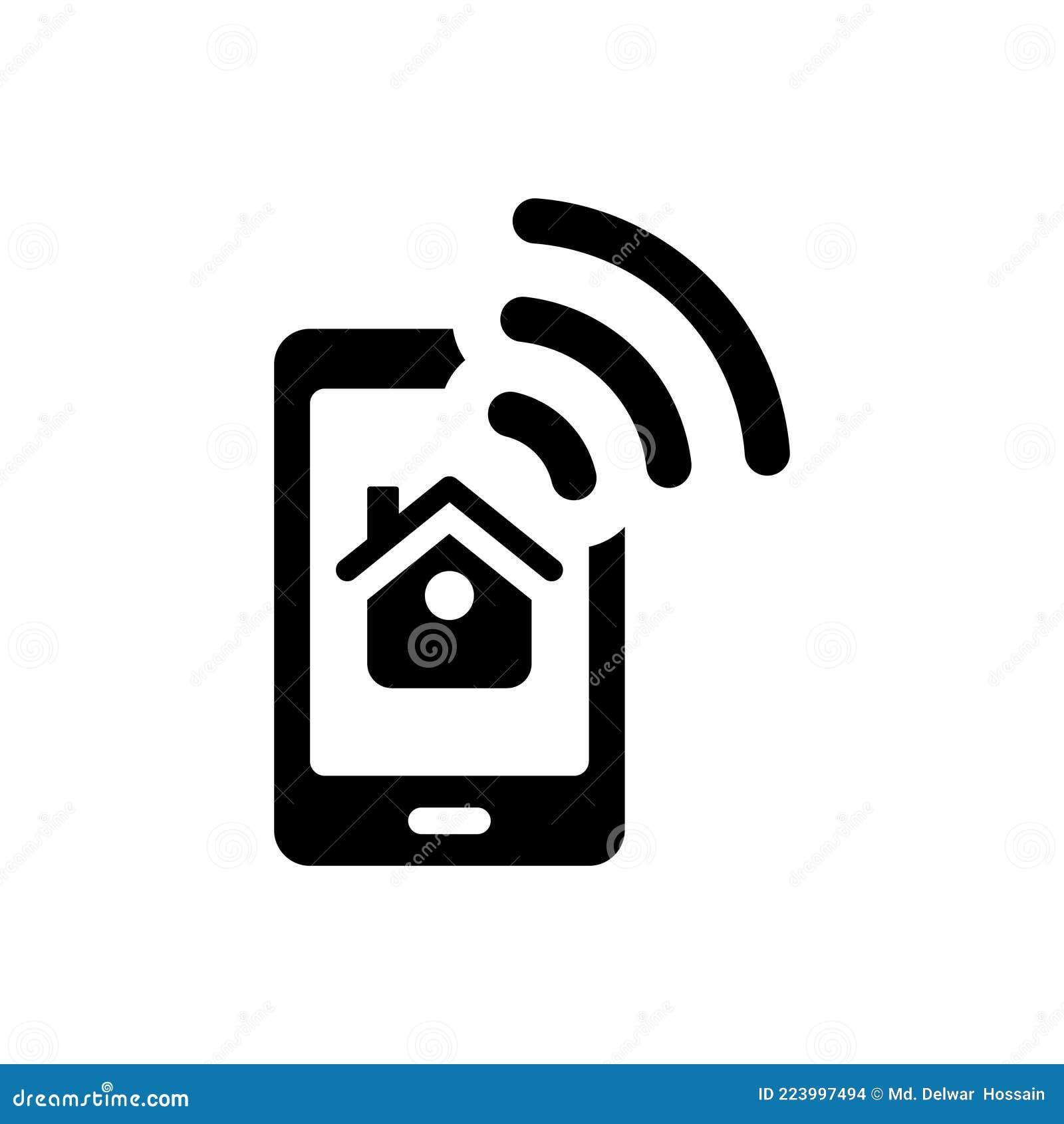 Smart Home Control App Icon Stock Vector - Illustration of application ...