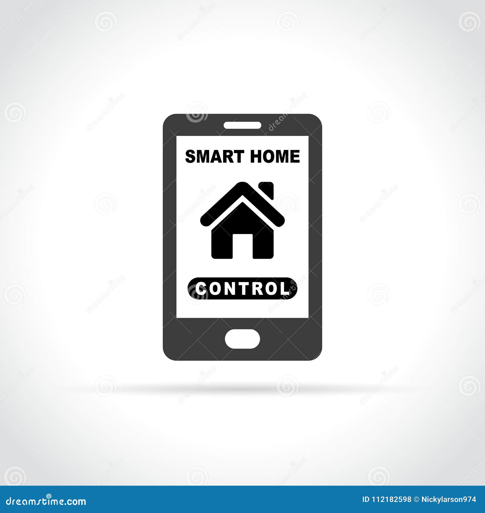 Smart Home Control Concept Icon Stock Vector - Illustration of reality ...