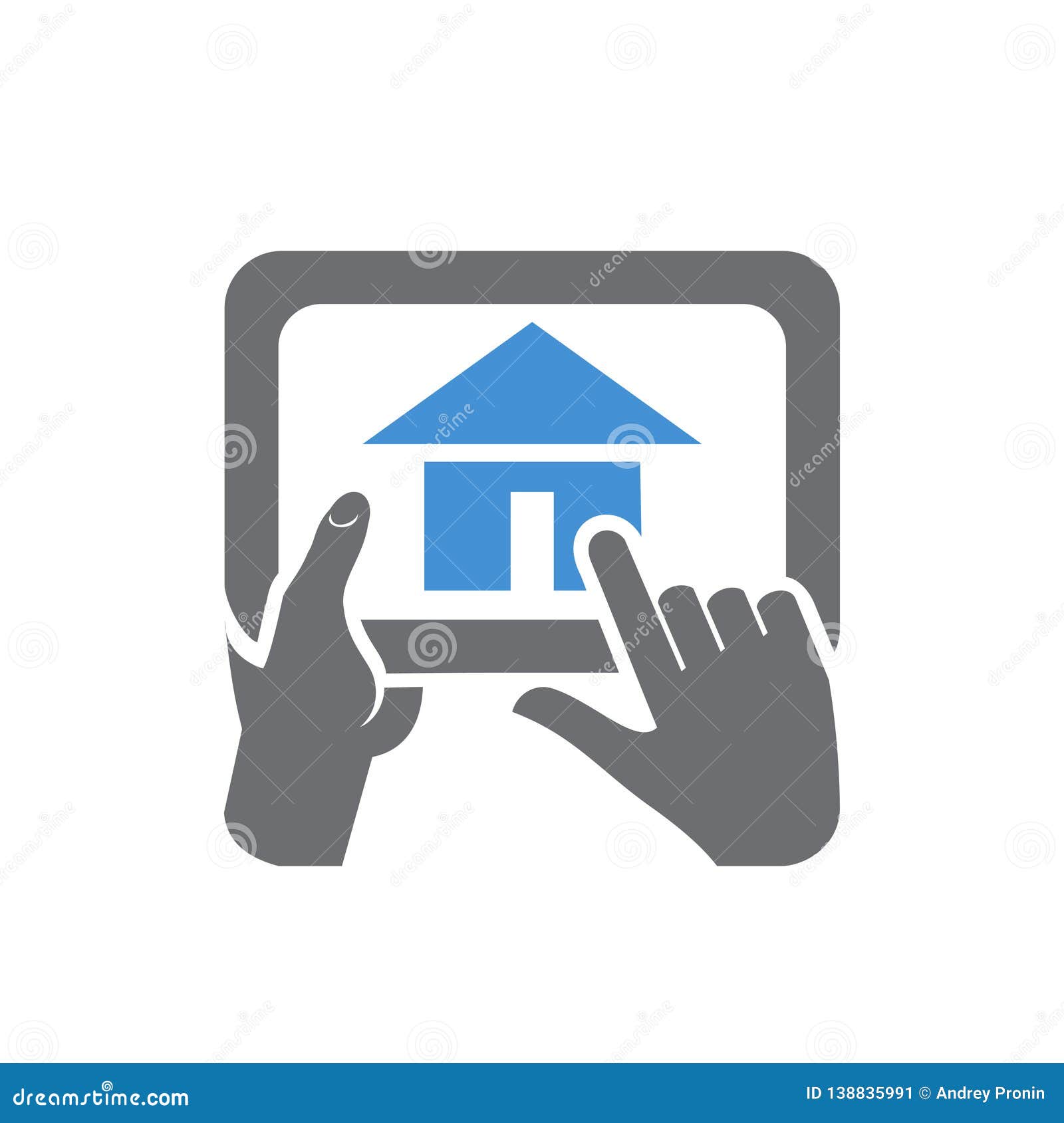 Smart Home Control Dashboard Icon on White Background for Graphic and ...