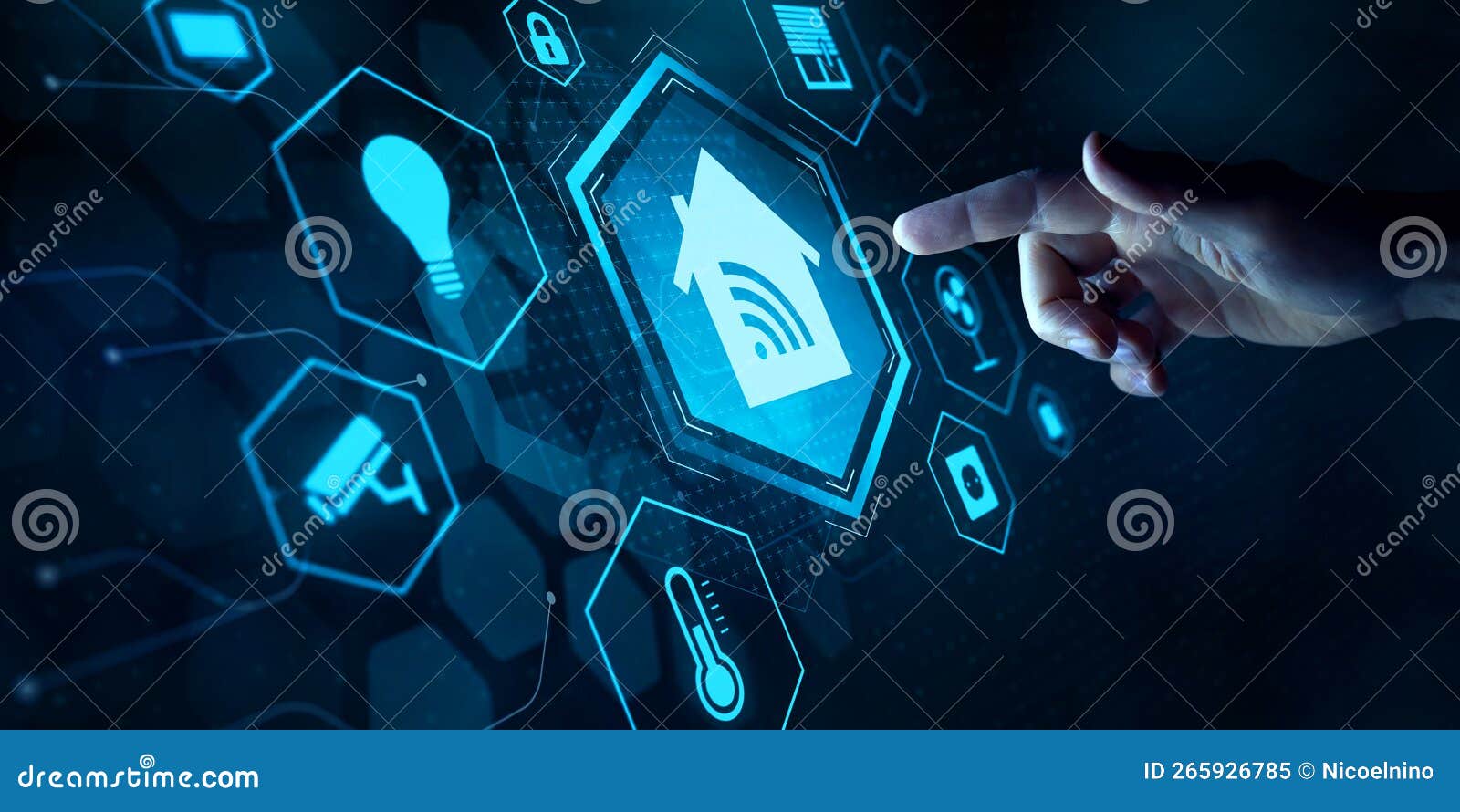 Smart Home Control Interface with Finger Touching Home Automation ...