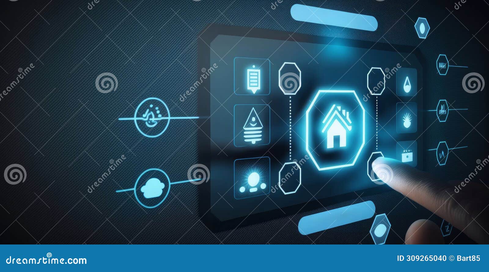 Smart Home Control Interface with Finger Touching Home Automation ...