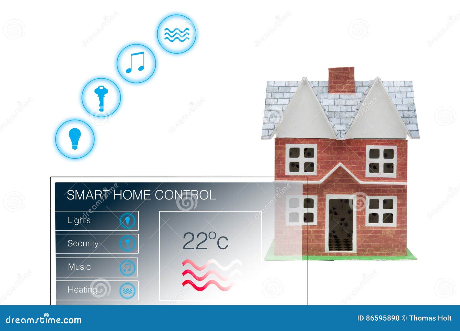 Smart Home with Control Panel for Remote Control House Stock ...