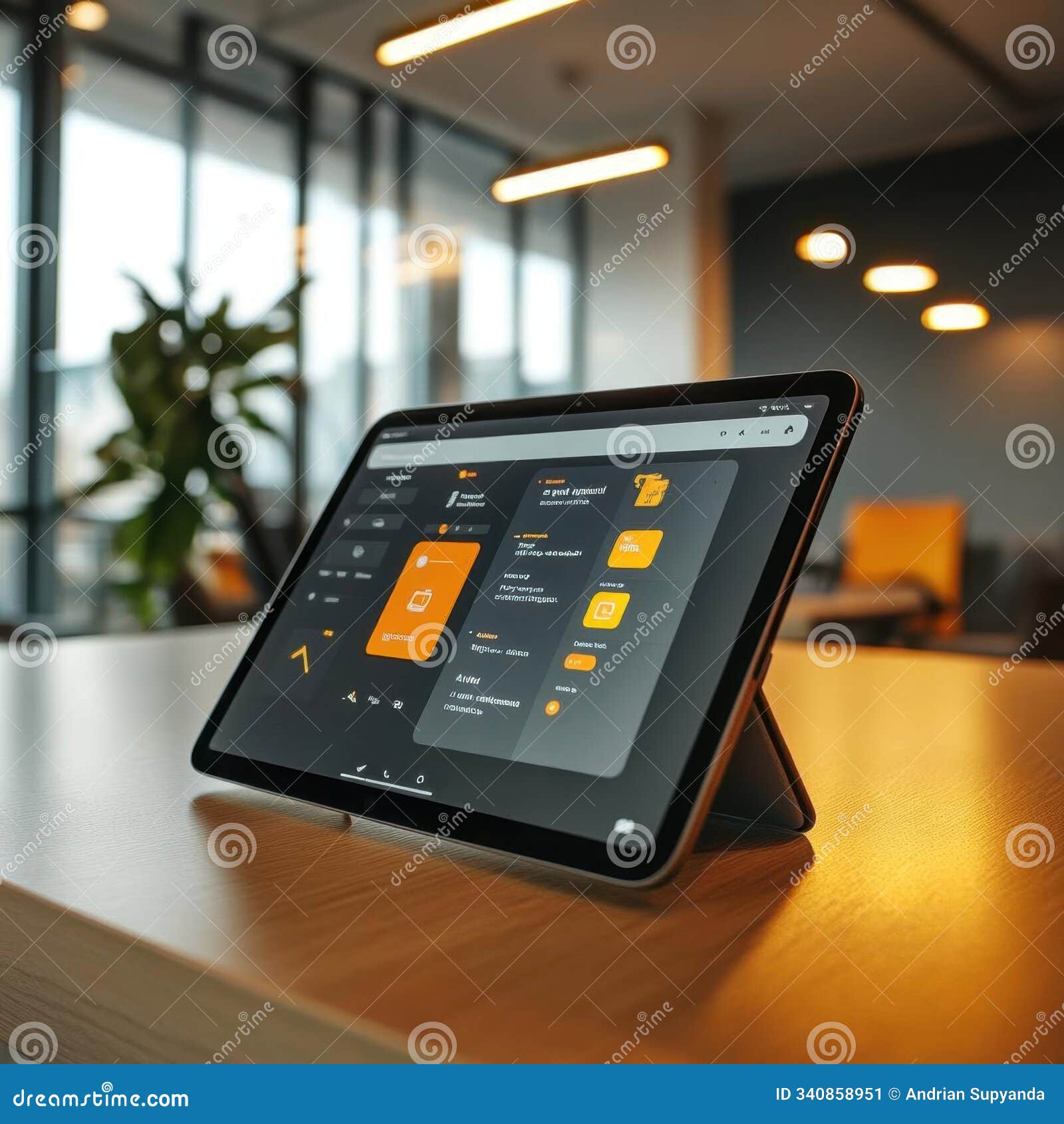 Smart Home Control Panel on Tablet Stock Illustration - Illustration of ...