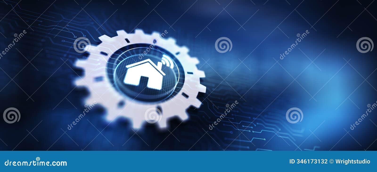 Smart Home Control Panel on Virtual Screen. IOT and Automation ...