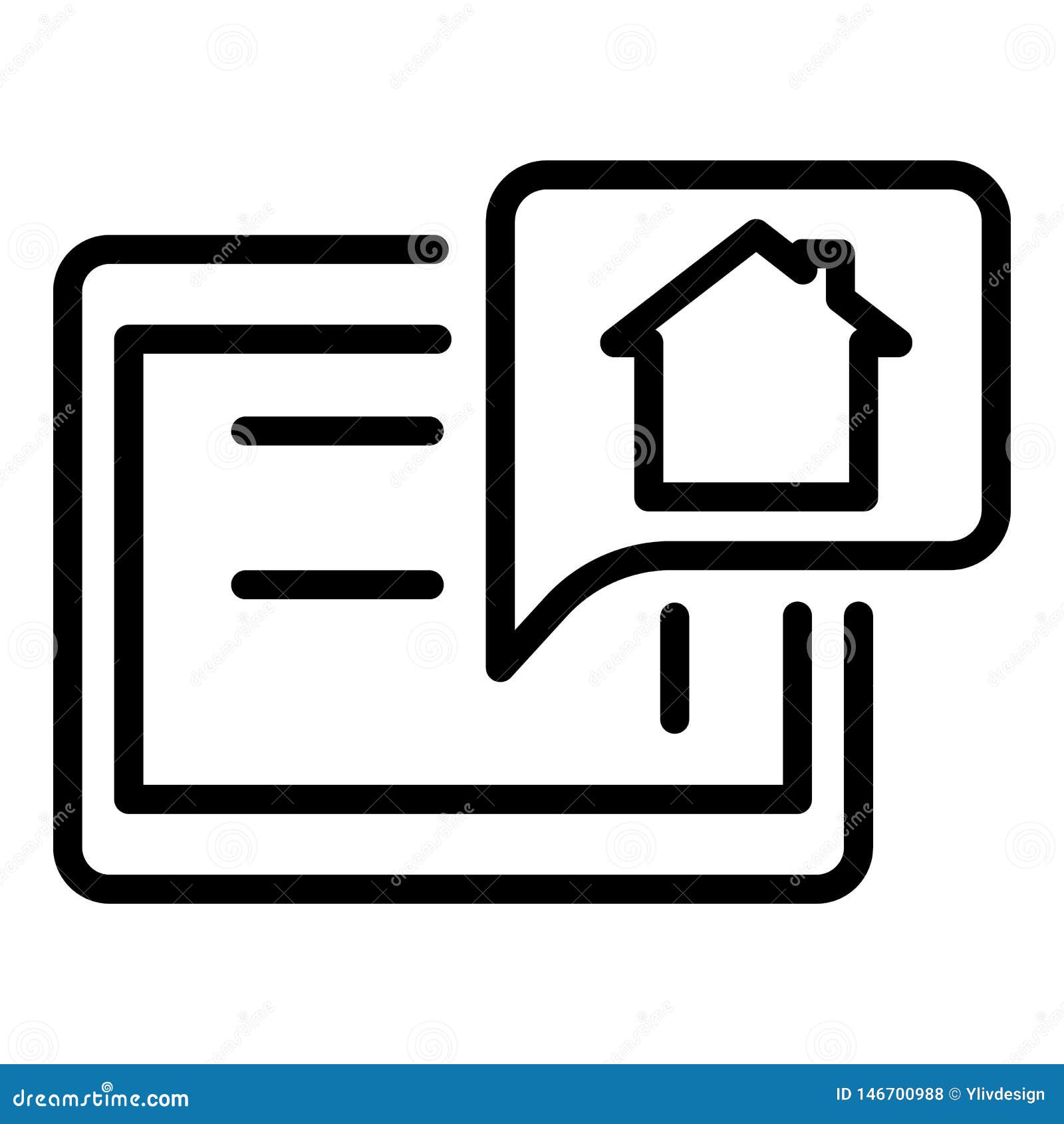 Smart Home Control Tablet Icon, Outline Style Stock Vector ...