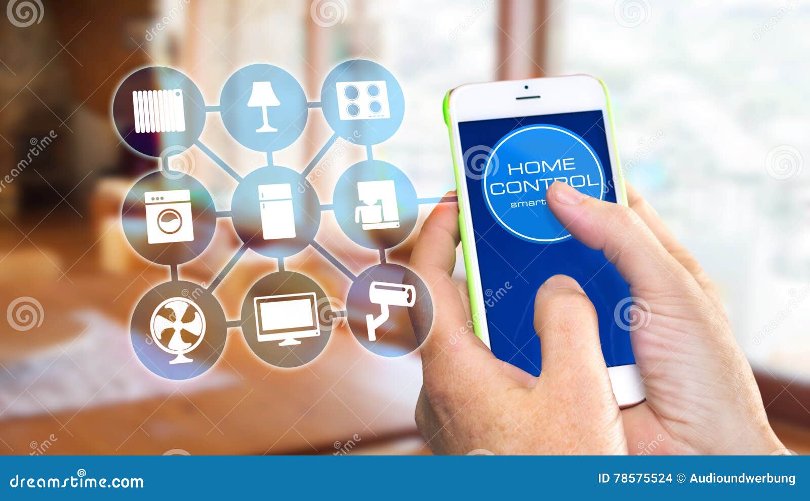 Smart Home Device - Home Control Stock Photo - Image of device, icon ...