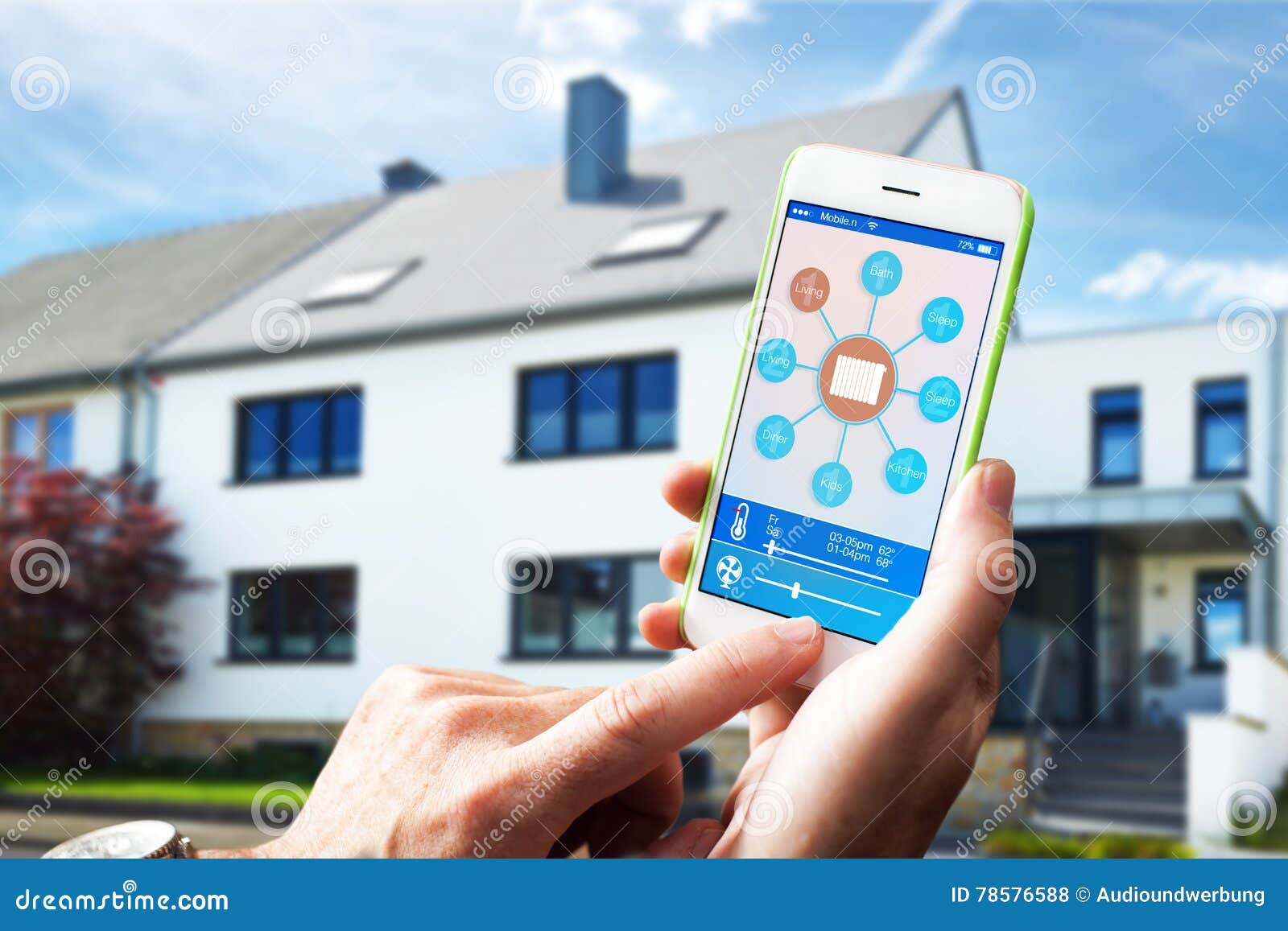 Smart Home Device - Home Control Stock Photo - Image of device, icon ...