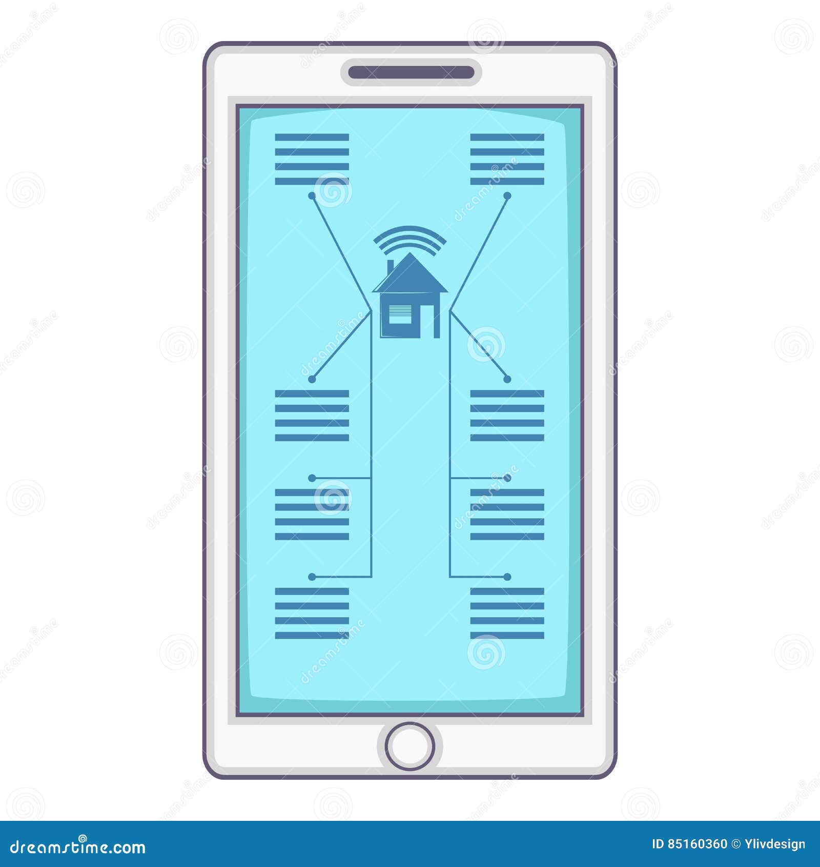 Smart Home Device Icon, Cartoon Style Stock Vector - Illustration of ...