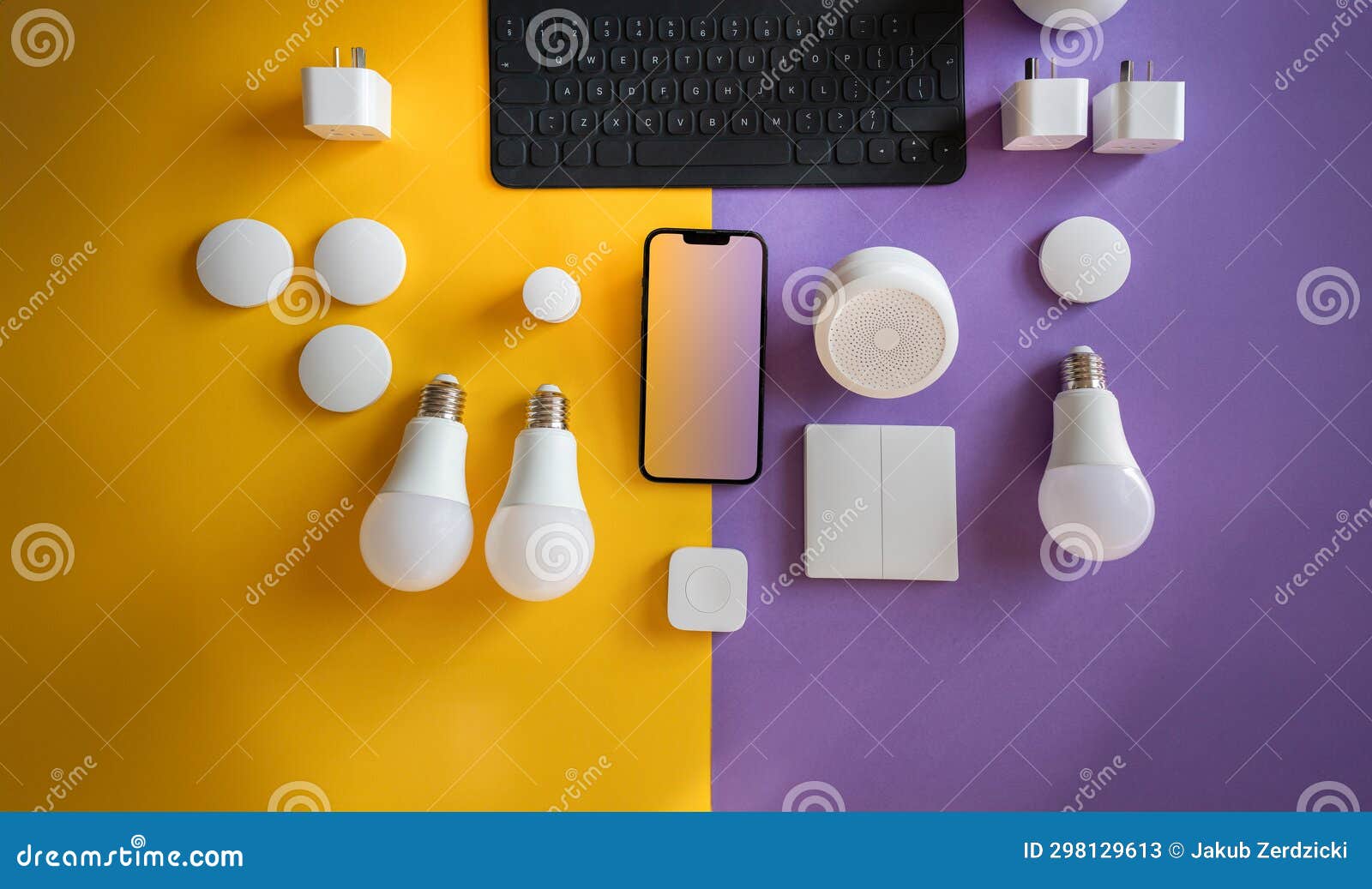 Smart Home Devices Home Automation Stock Image Image Of Button Internet 298129613