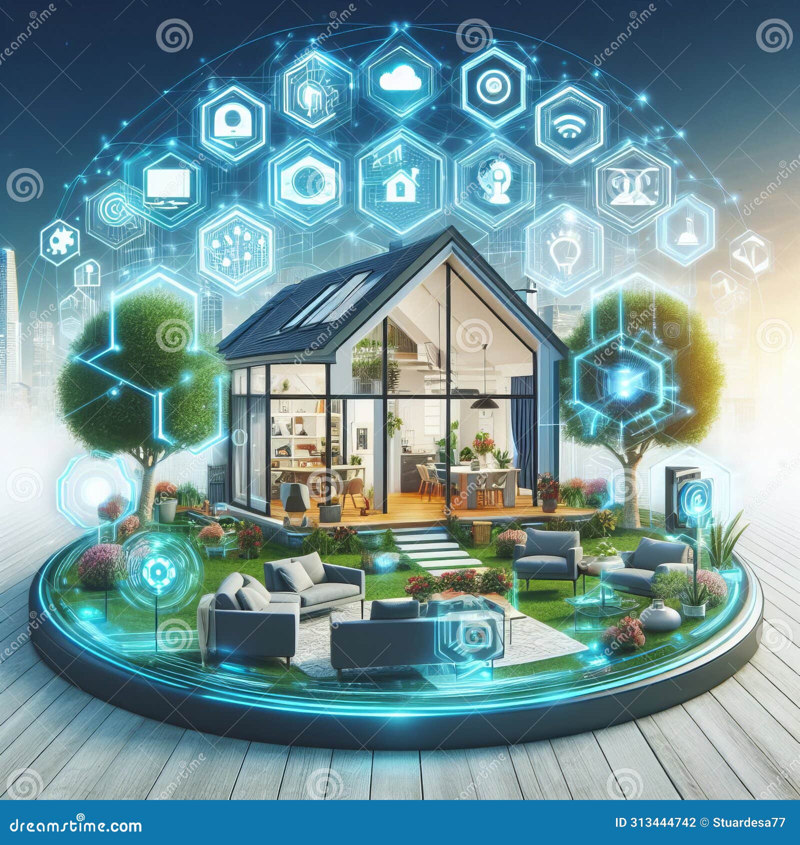 Smart Home Ecosystem Concept Stock Photo - Image of automation ...