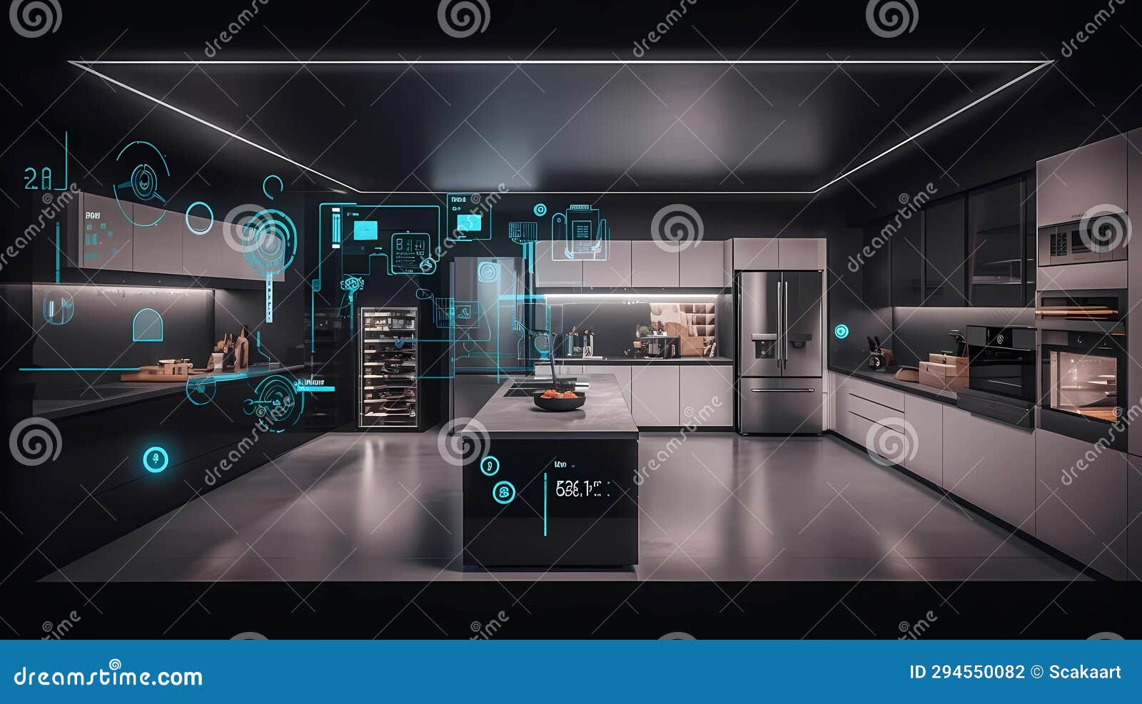 Smart Home Filled with Various Connected Devices and Appliances AI ...