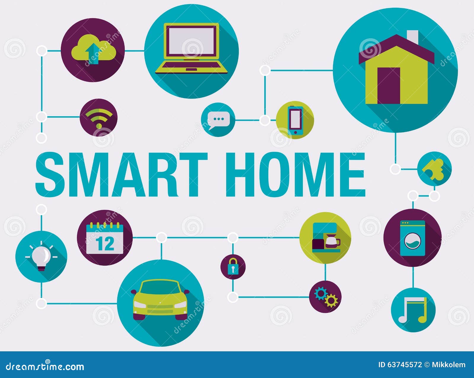 Smart Home and Home Automation Infographic Stock Vector - Illustration ...