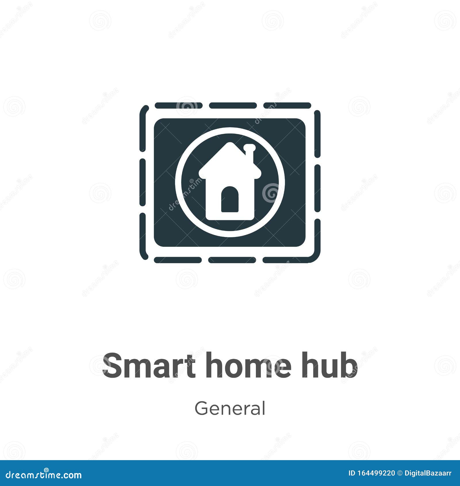 Smart Home Hub Vector Icon On White Background. Flat Vector Smart Home ...