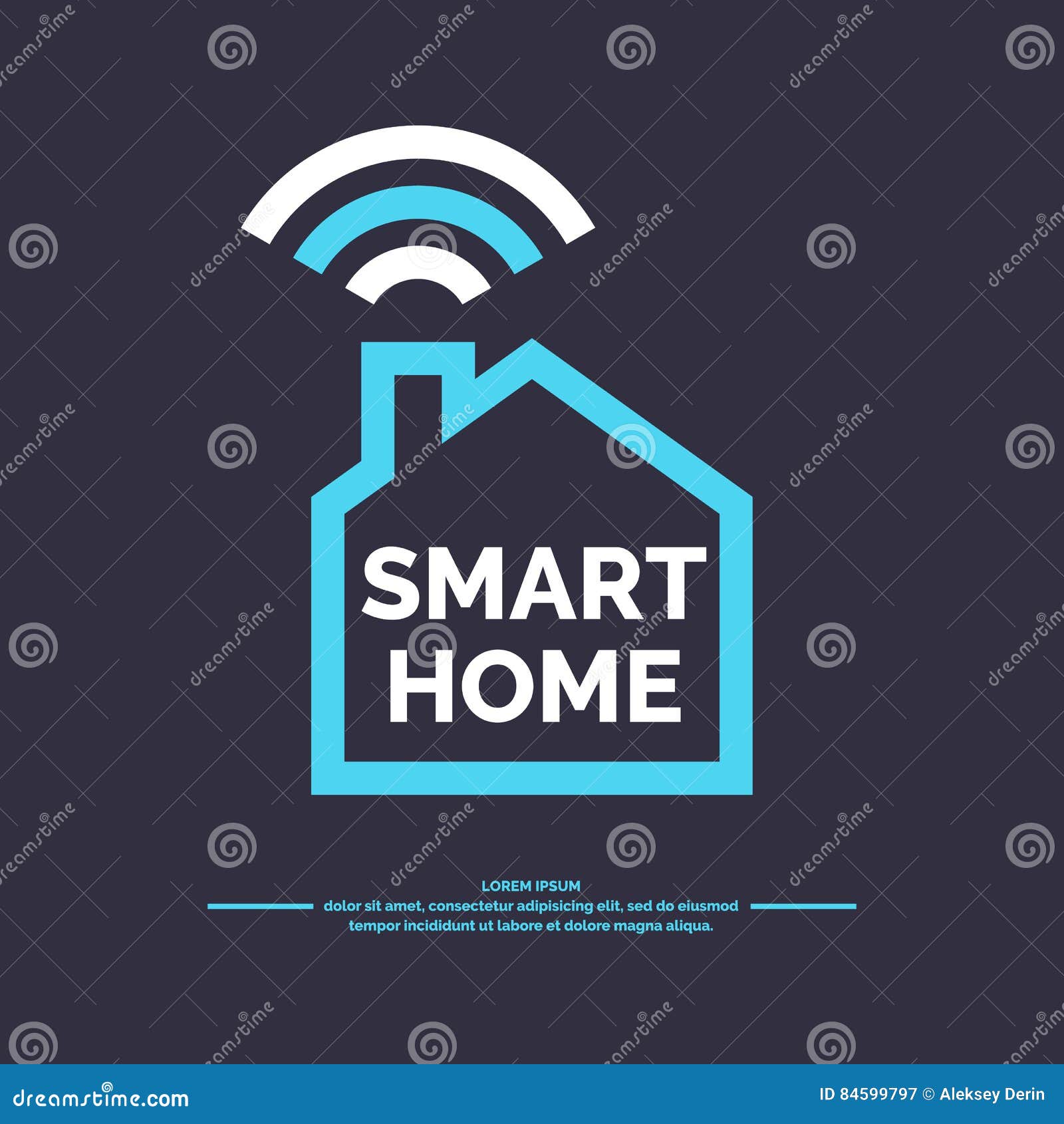 Smart home icon. stock vector. Illustration of lock, house - 84599797