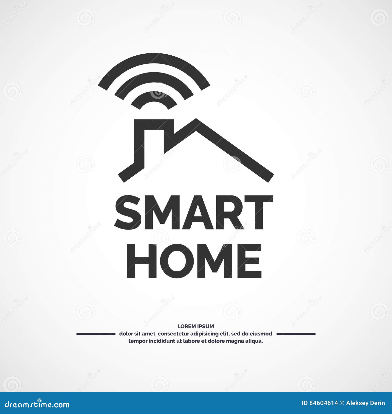 Smart Home Concept, With Specific Icons And Abstract Blue Background ...