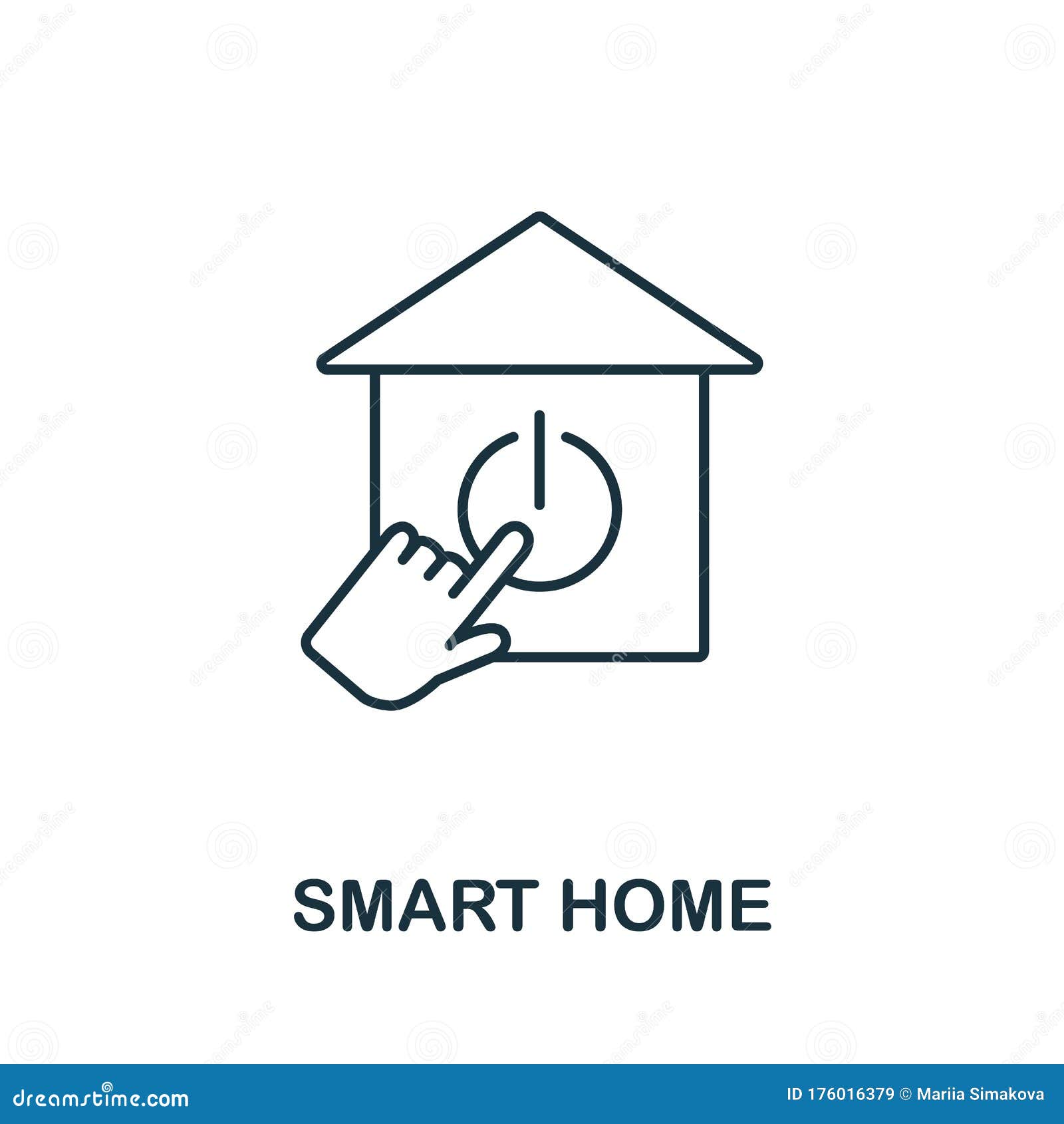 Smart Home Icon from Iot Collection. Simple Line Smart Home Icon for ...