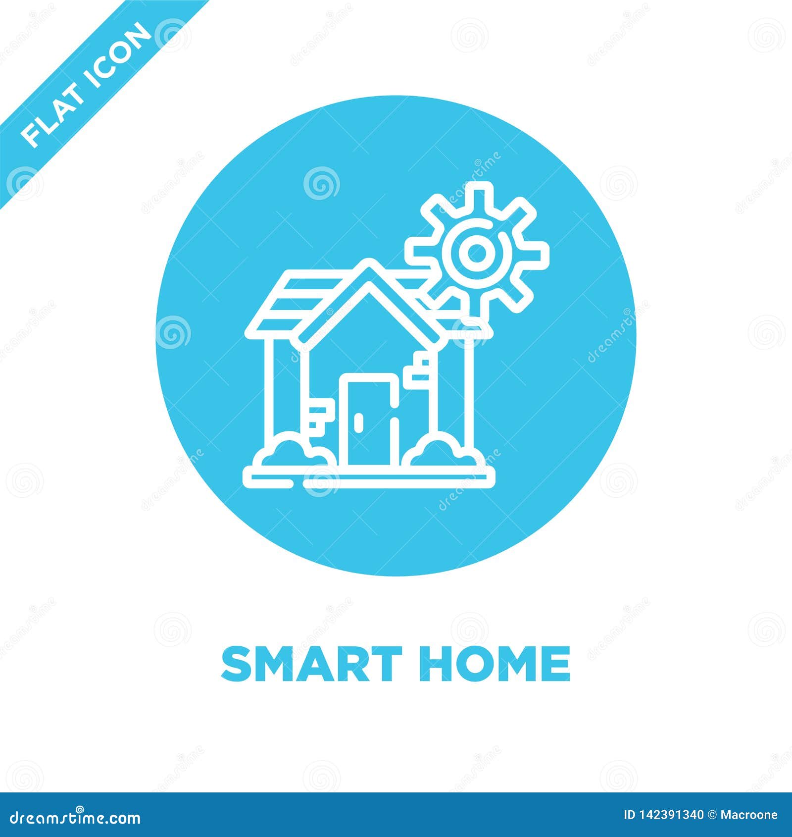Smart Home Icon Vector from Smart Home Collection. Thin Line Smart Home ...