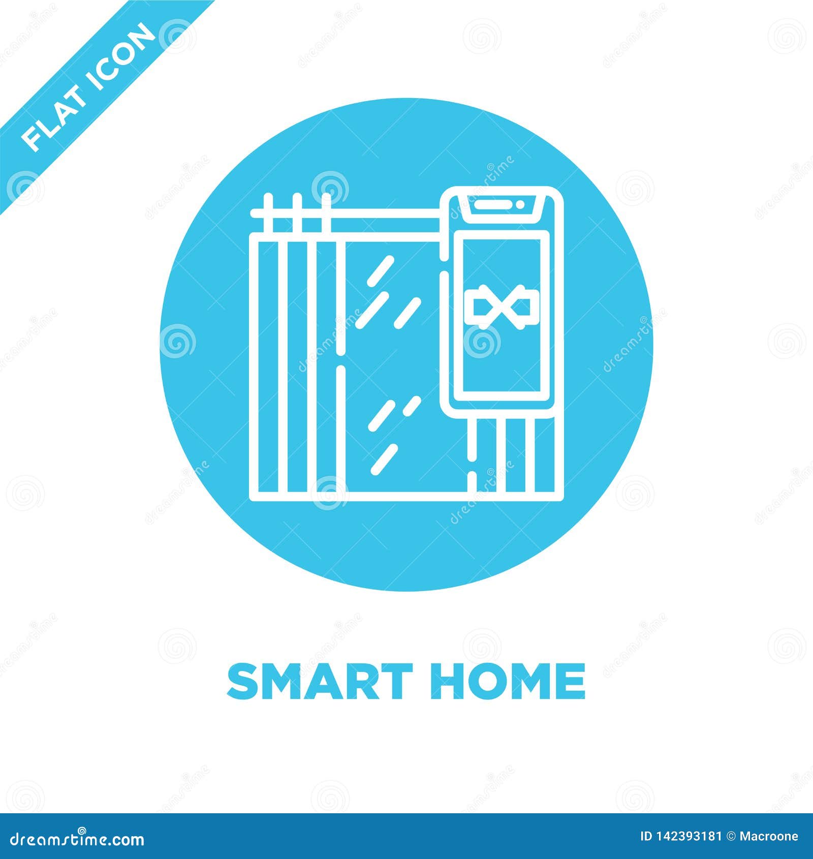 Smart Home Icon Vector from Smart Home Collection. Thin Line Smart Home ...