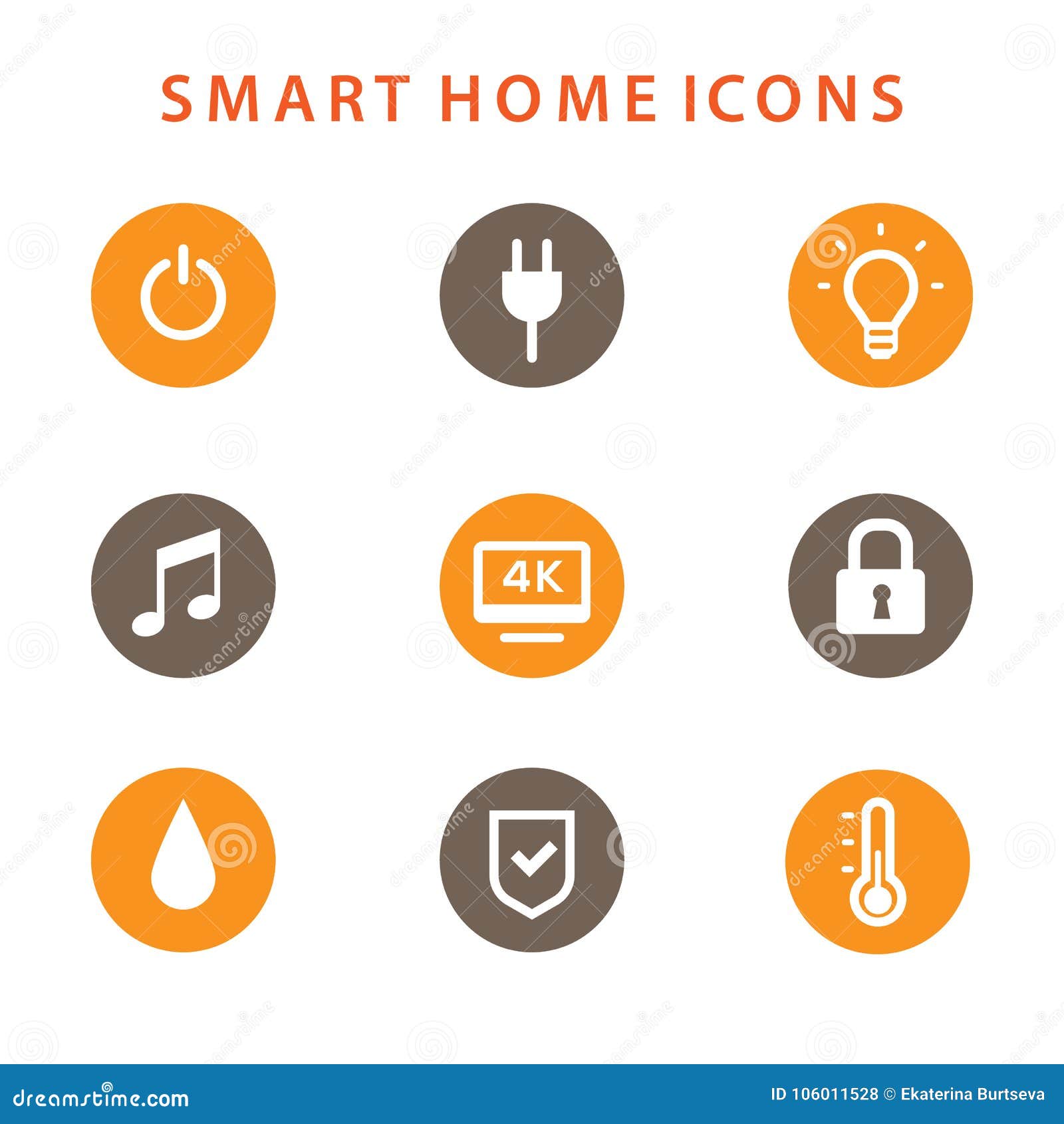 Smart Home Icons Set. Automation Concept Stock Vector - Illustration of ...