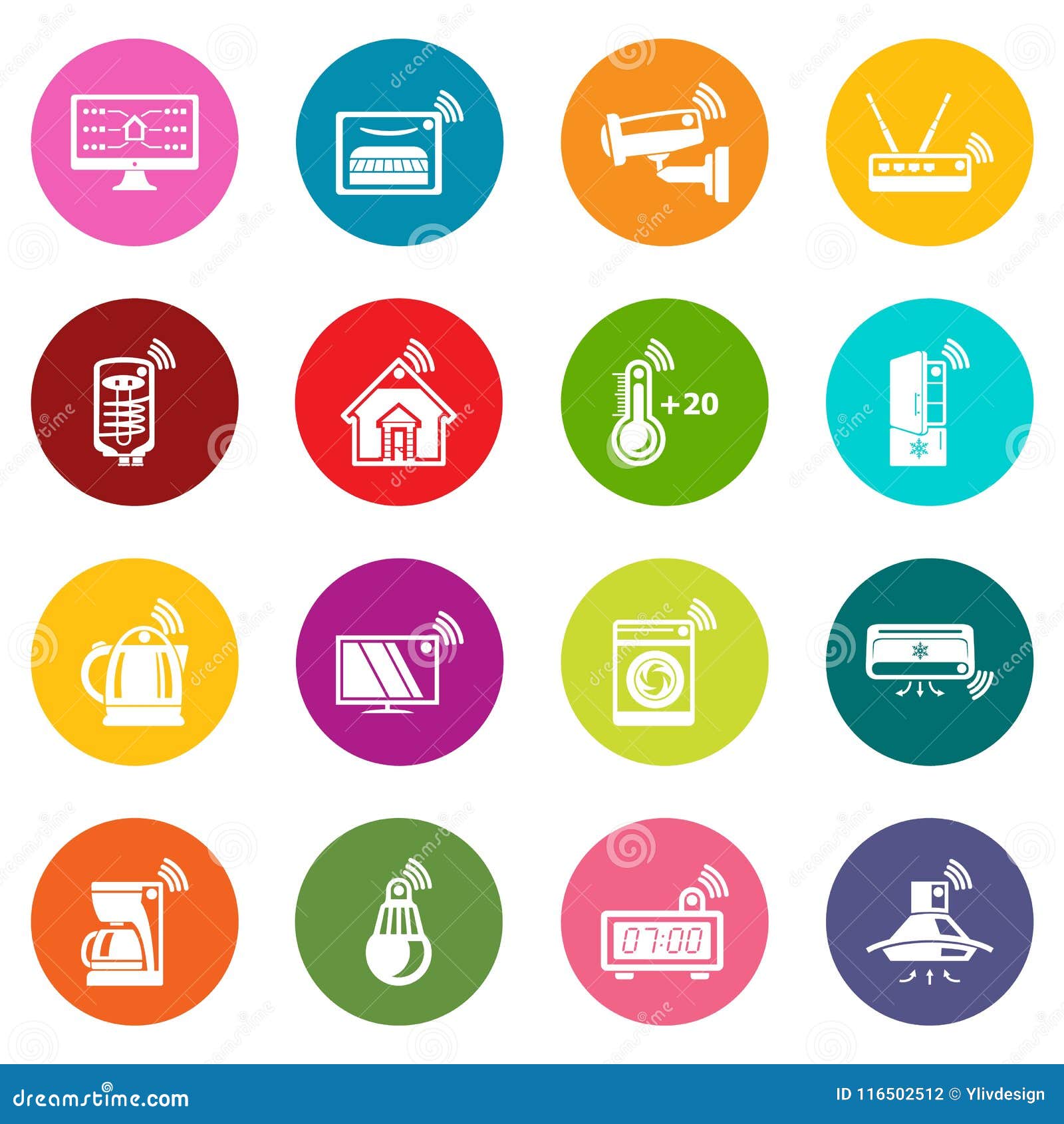 Smart Home Icons Set Colorful Circles Vector Stock Vector ... Smart Home Icons Set Colorful Circles Vector Stock Vector ...