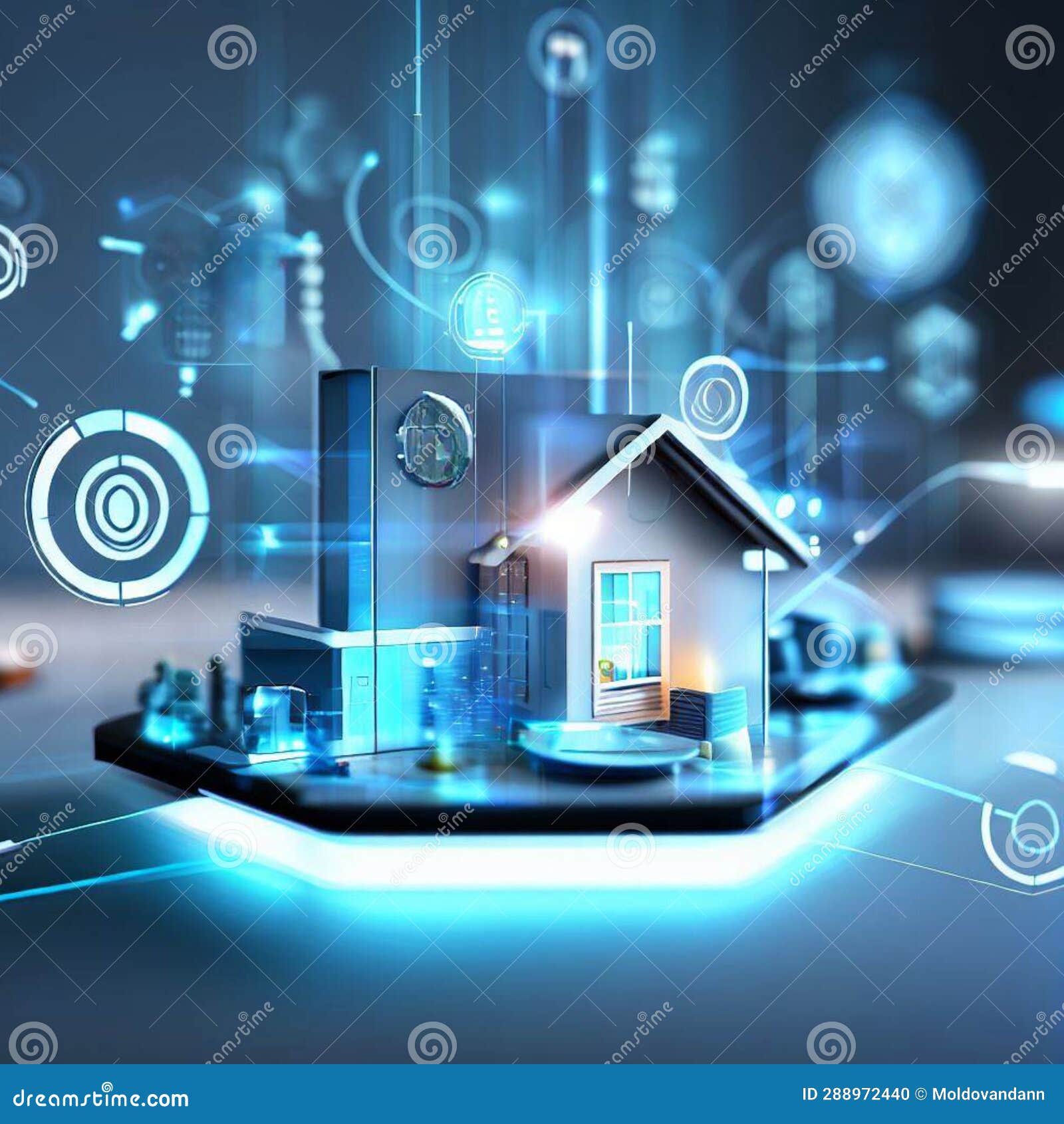 Smart Home Idea, Generative.ai Stock Illustration - Illustration of ...