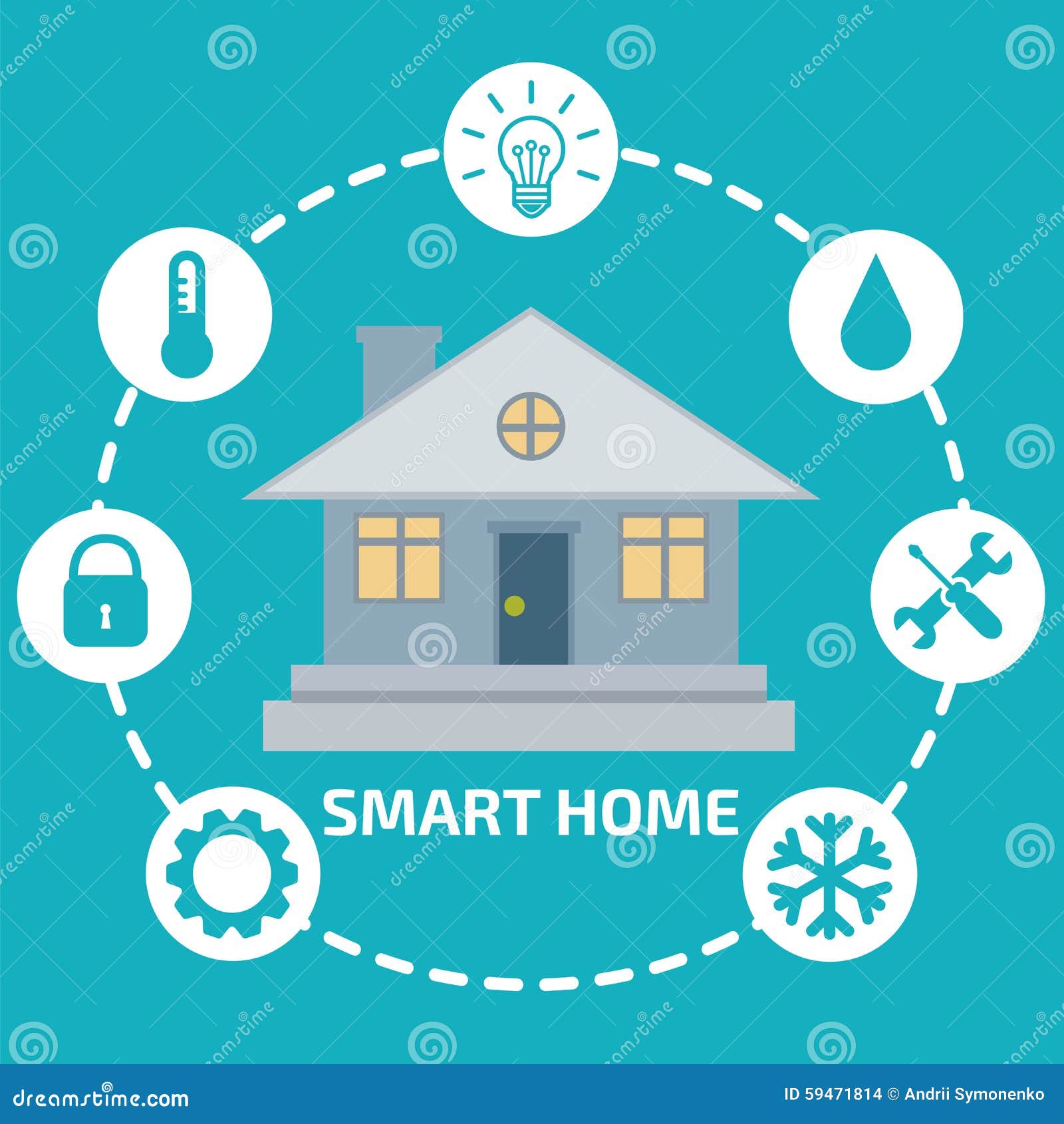 Smart Home Infographic. Vector Illustration. Stock Illustration ...