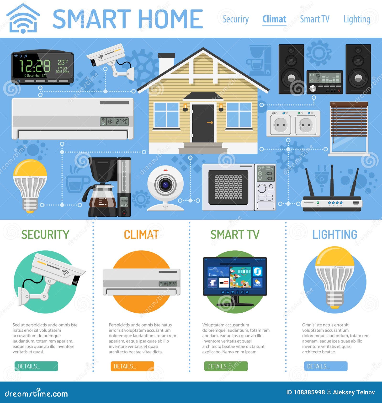 Smart Home and Internet of Things Stock Vector - Illustration of ... Smart Home and Internet of Things Stock Vector - Illustration of ...