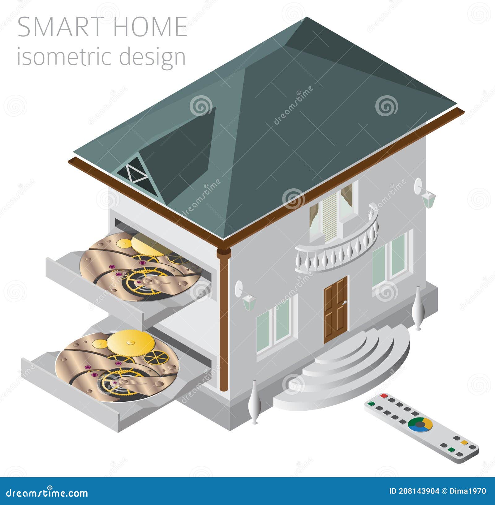 Smart Home. Isometric Infographic Collection Stock Vector ...