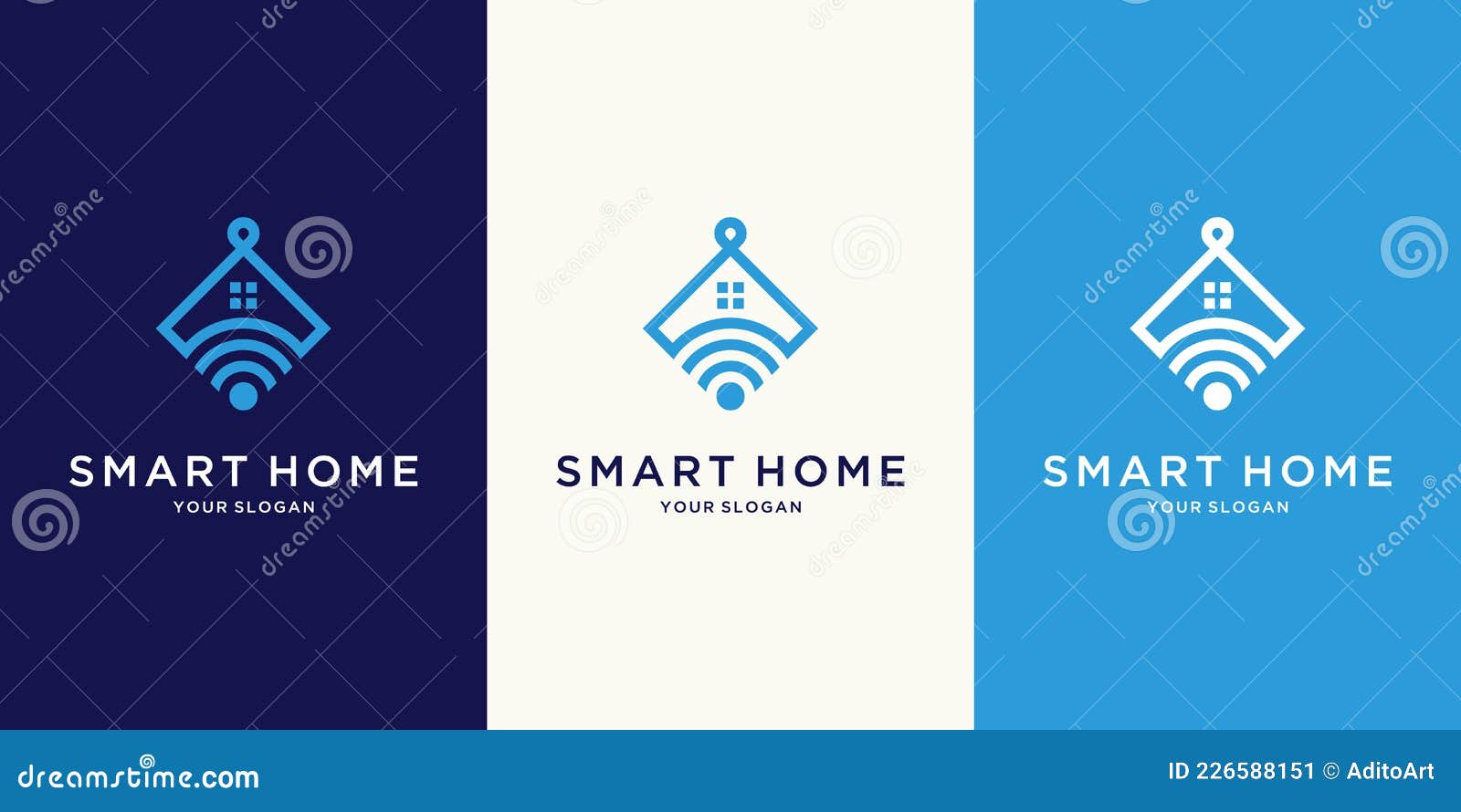 Smart home logo design stock vector. Illustration of screenshot - 226588151