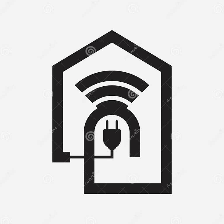 Smart Home Logo Vector Illustrations Design Stock Vector - Illustration ...