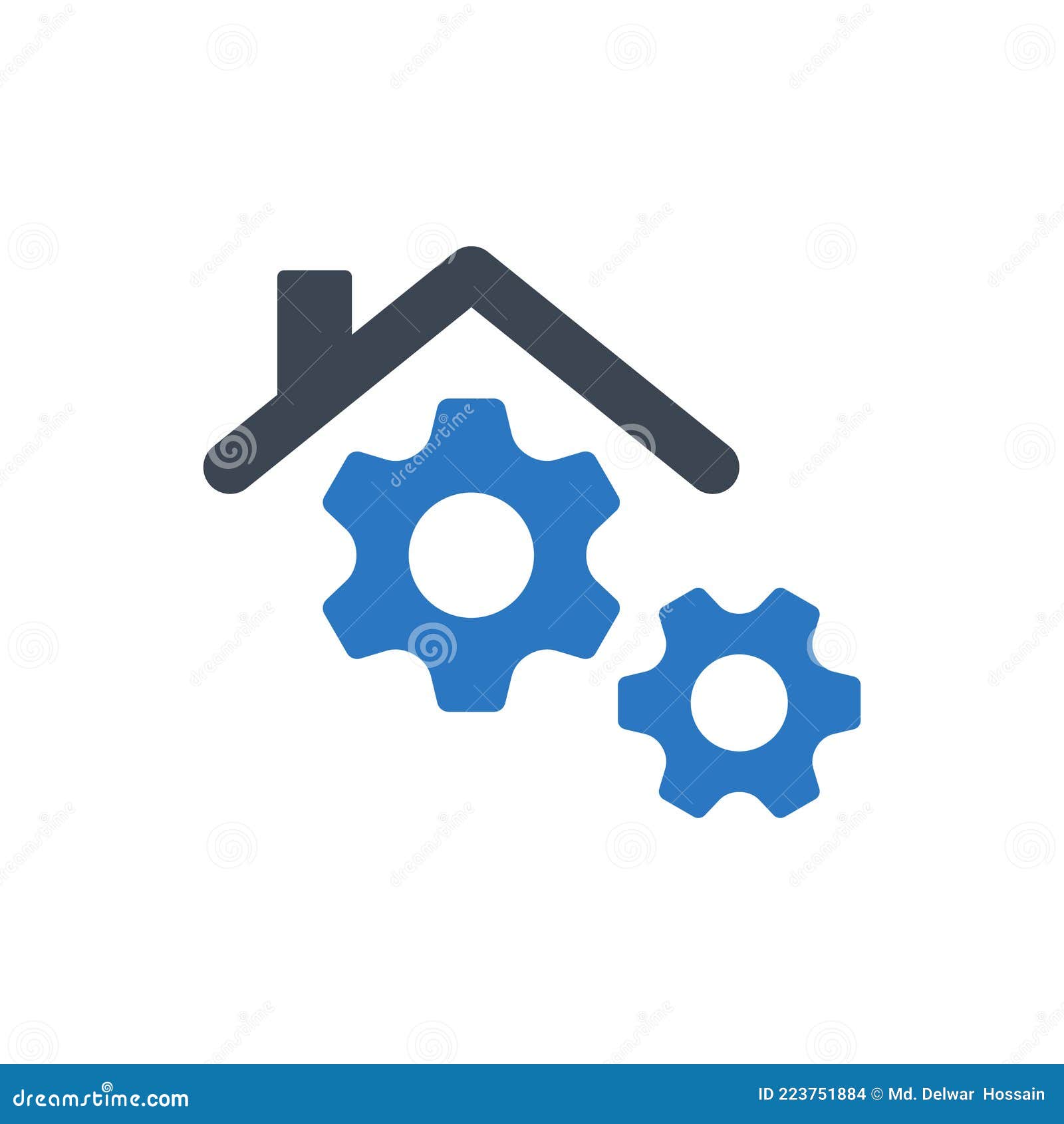 Smart home management icon stock vector. Illustration of icon - 223751884
