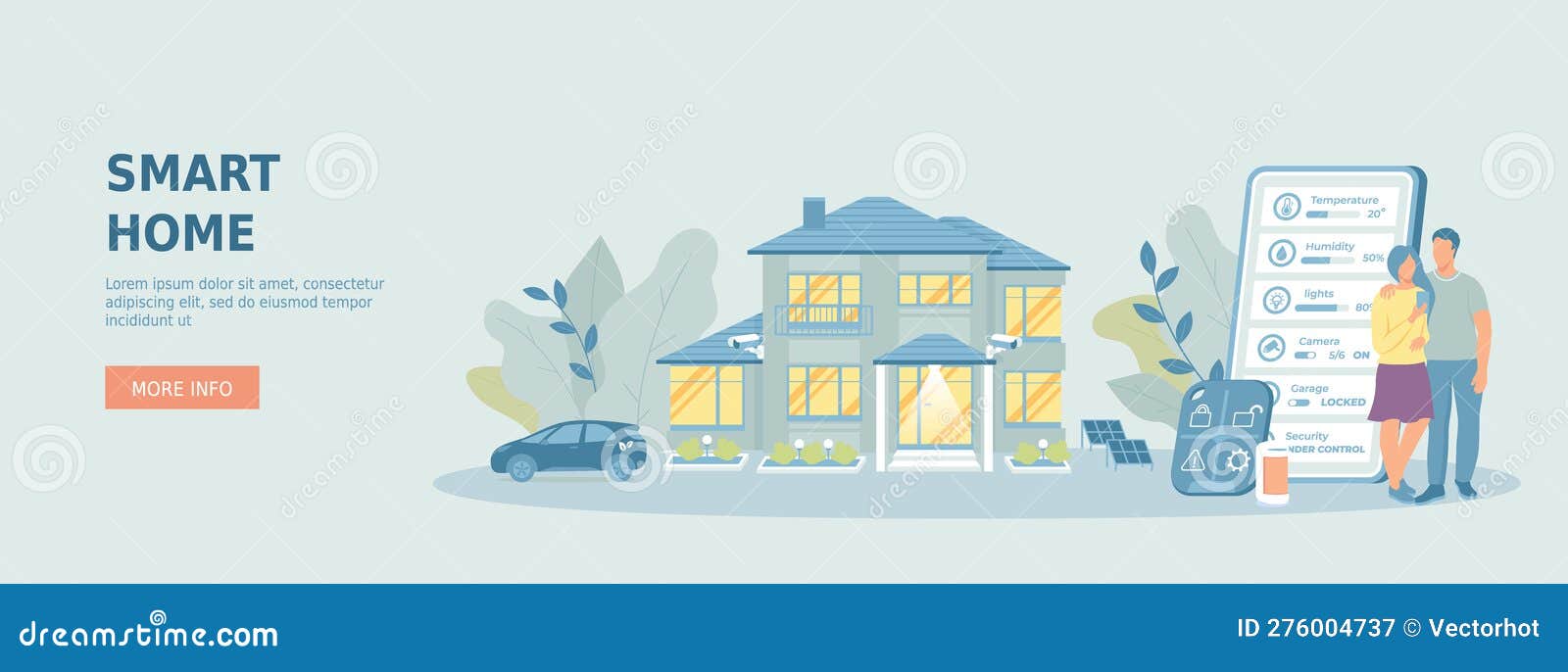 Smart Home. Modern Home Technology Conceptual System Stock Illustration ...