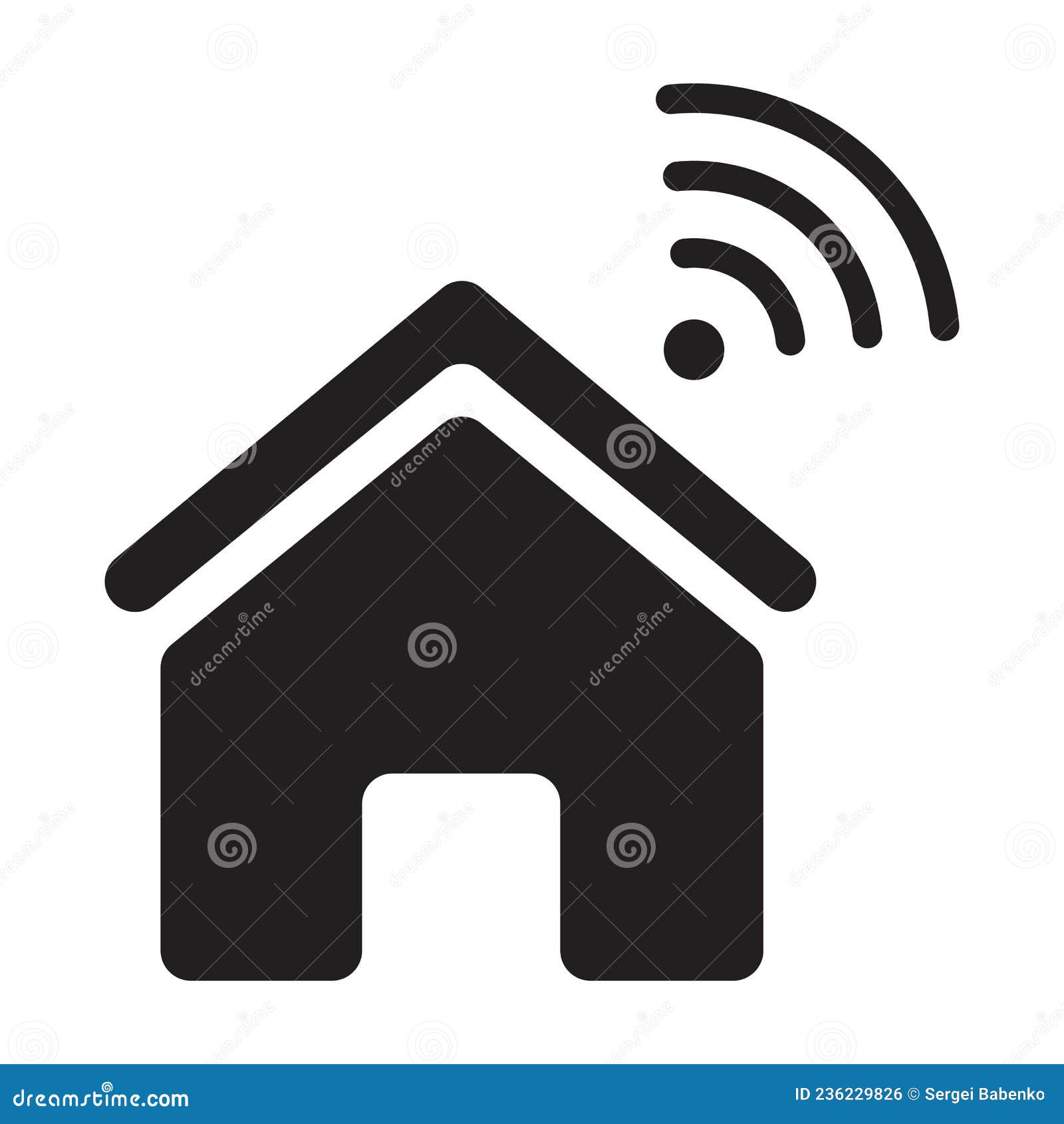 Smart Home and Remote Control Icon in Simple Style on White Background ...