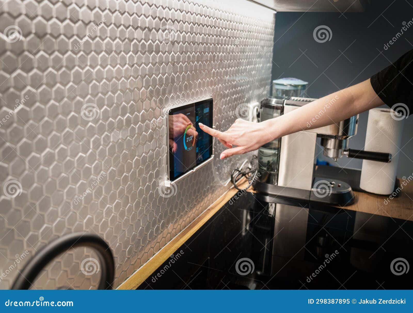 Smart Home Security Camera Interior Stock Image - Image of person, home ...