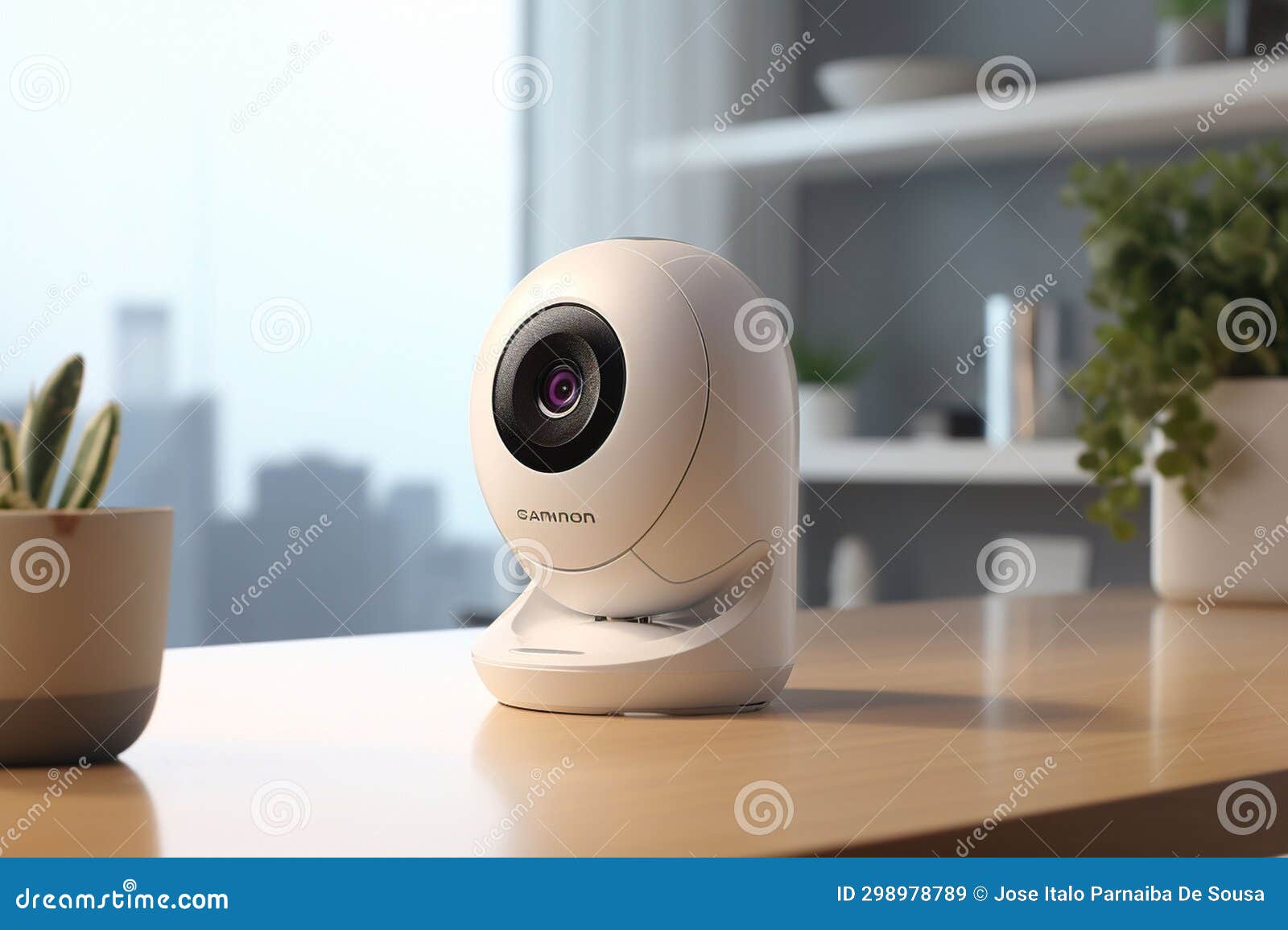 Smart Home Security Cameras with Advanced Features Stock Illustration ...