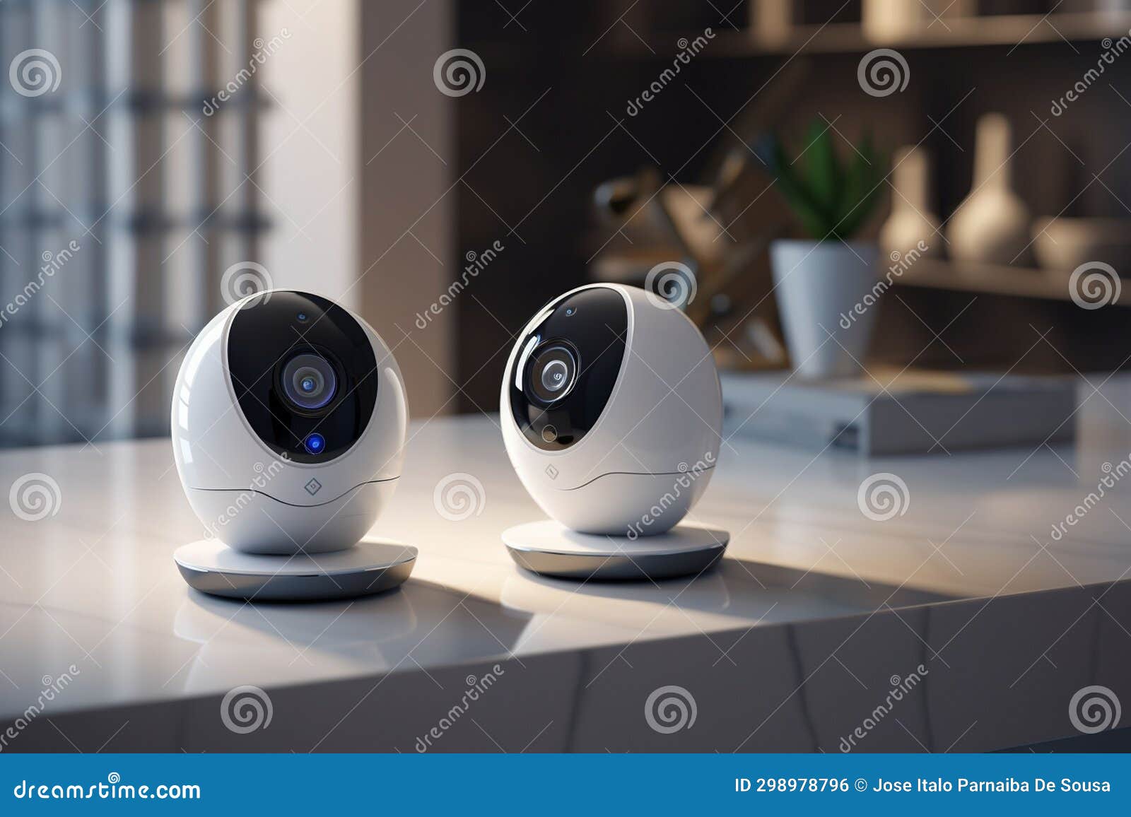 Smart Home Security Cameras With Advanced Features Stock Photography ...