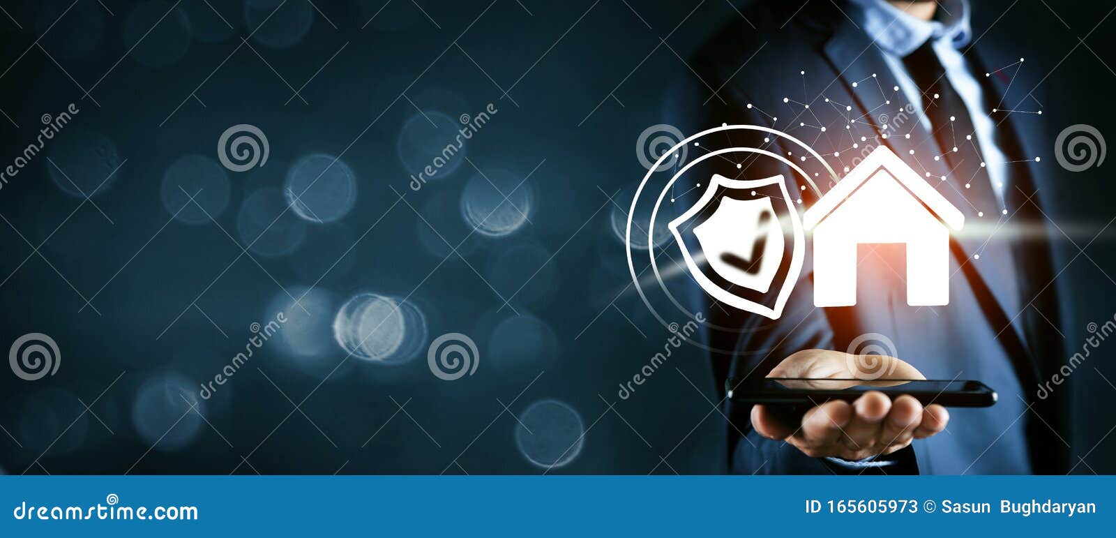 Smart Home Security Interface Visualization Stock Image - Image of ...