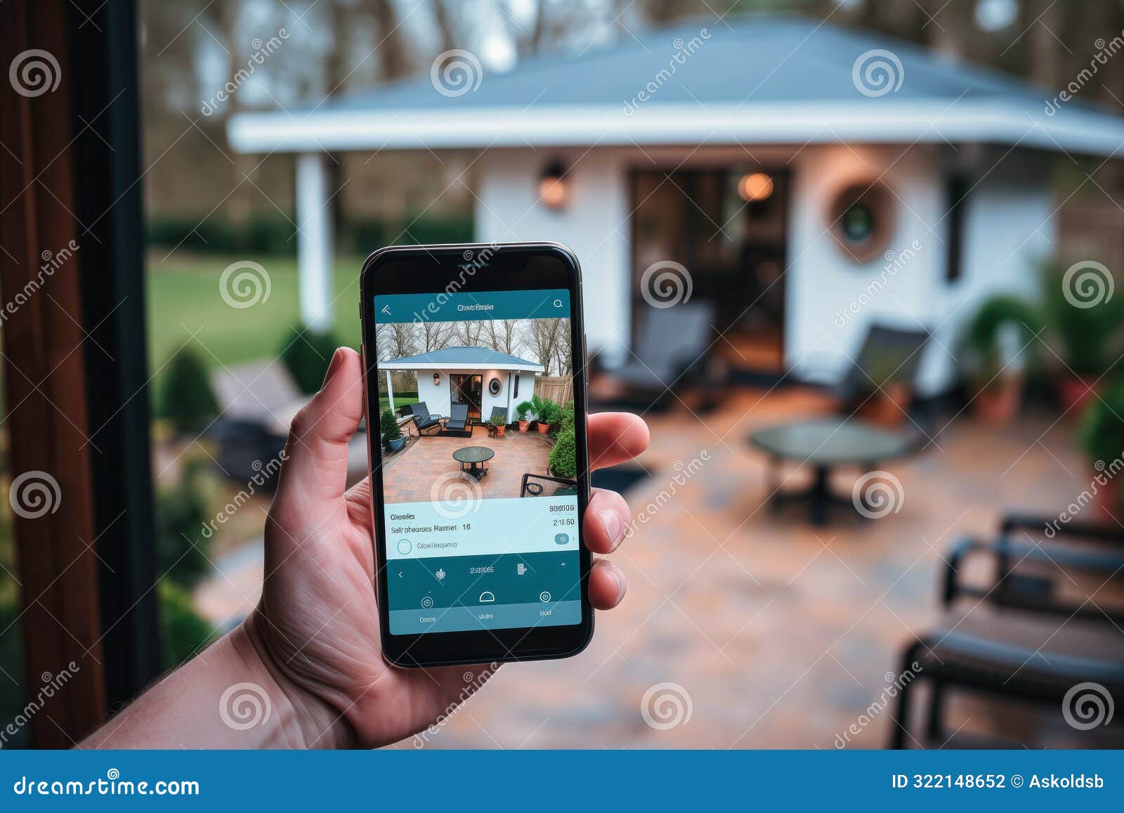 Smart Home Security System. Background with Selective Focus and Copy ...