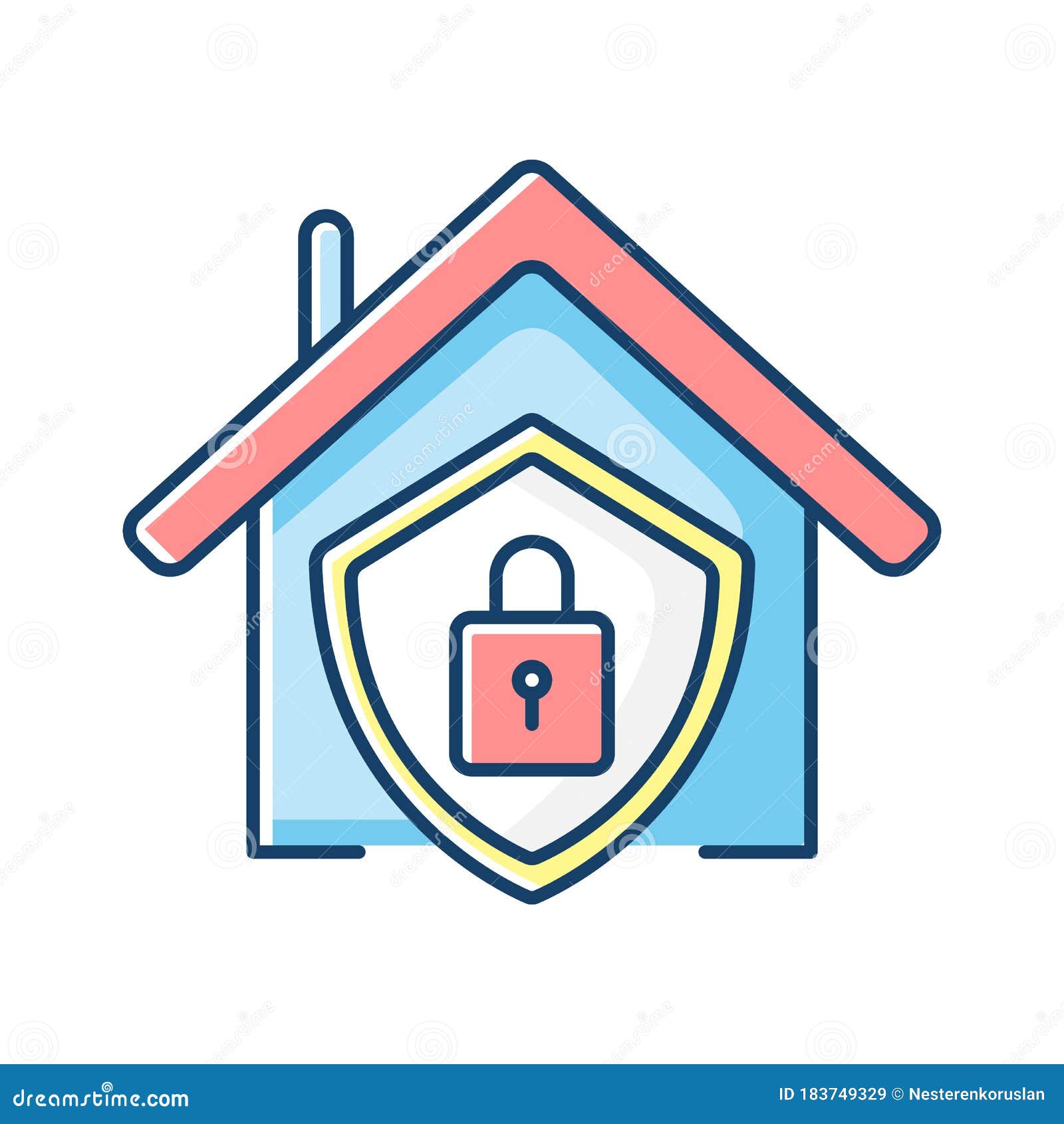 Smart Home Security System RGB Color Icon Stock Vector - Illustration ... Smart Home Security System RGB Color Icon Stock Vector - Illustration ...