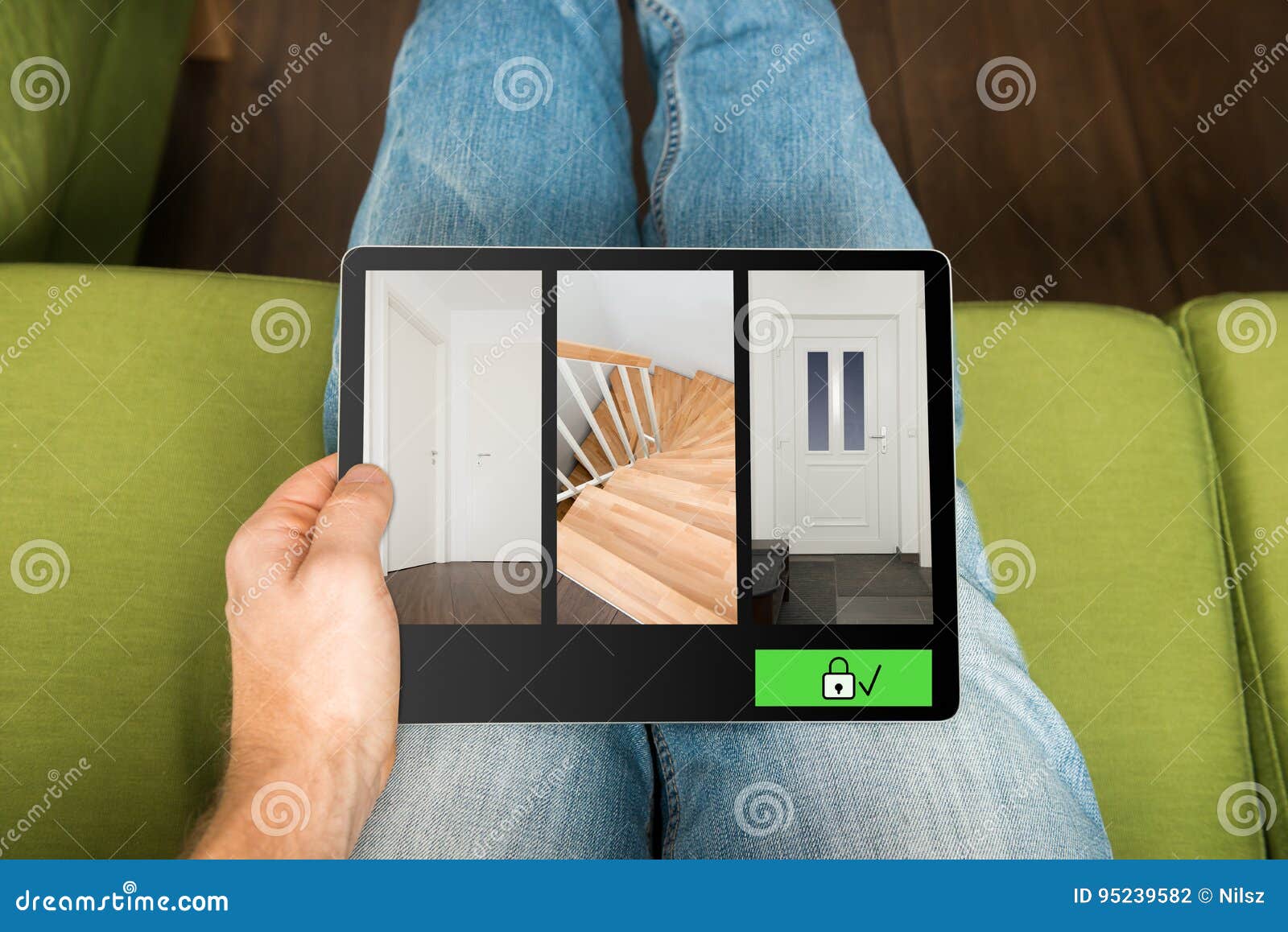 Smart Home Automation Screen Using Augmented Reality, Person Touching ...