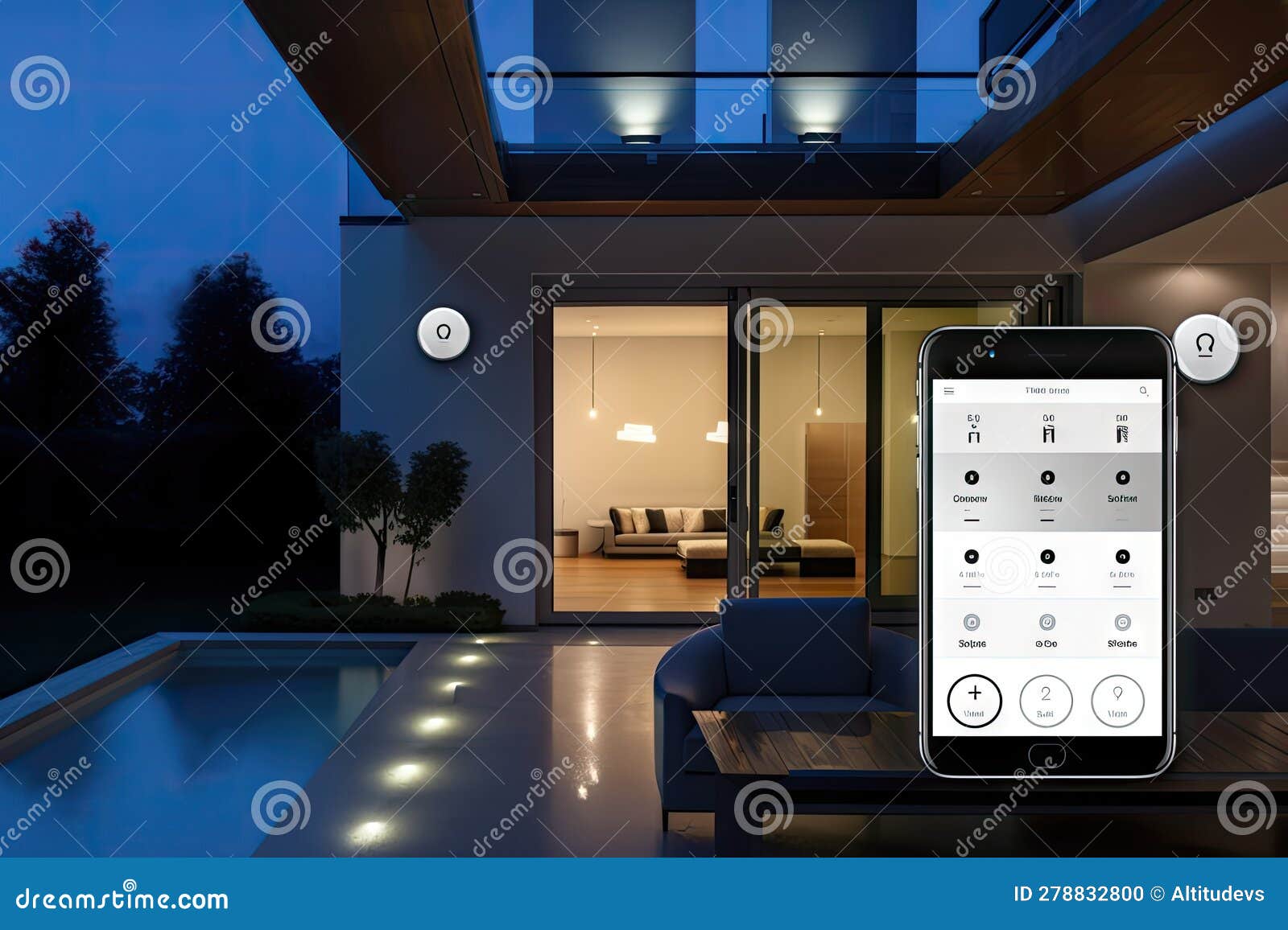 Smart Home with Sensor Lights, Temperature Controls, and Security ...