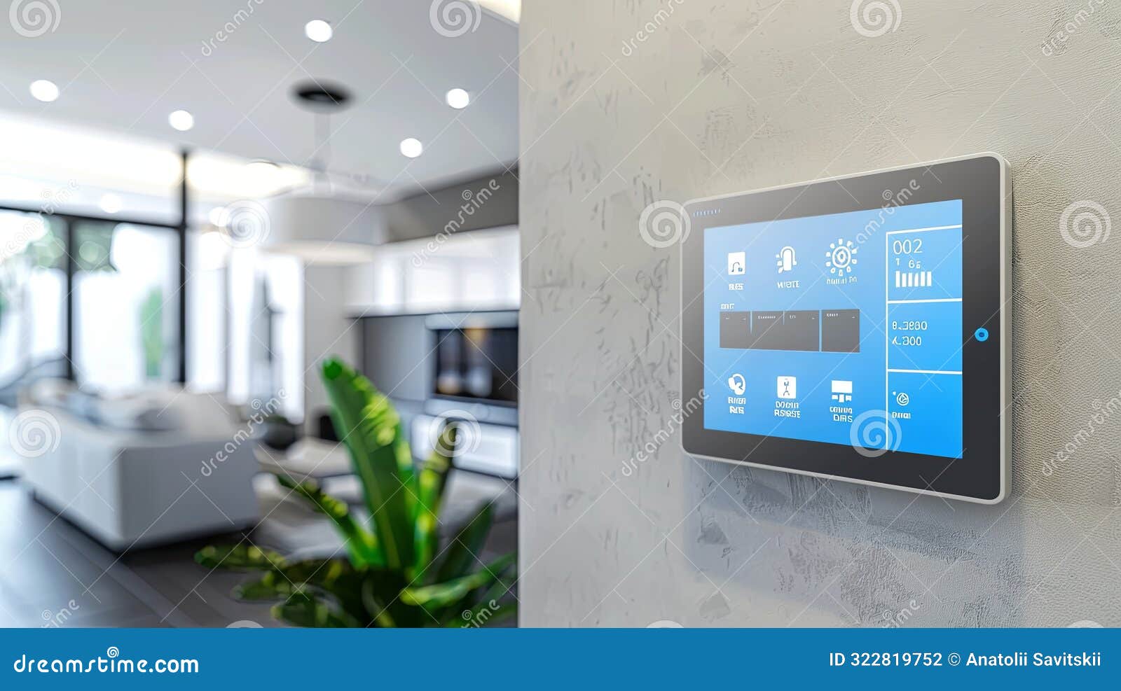 In a Smart Home, a Sleek Touch Screen Wall Panel Offers Control Over ...