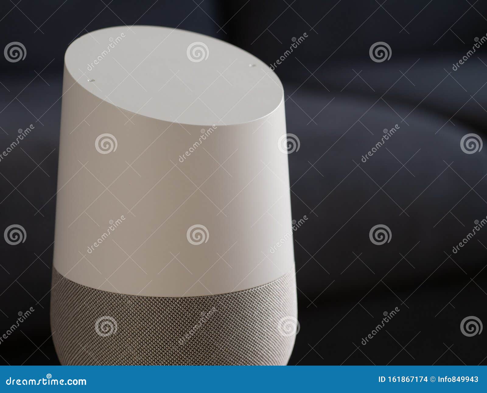 Smart Home Speaker Device in Living Area Lounge Stock Photo - Image of ...