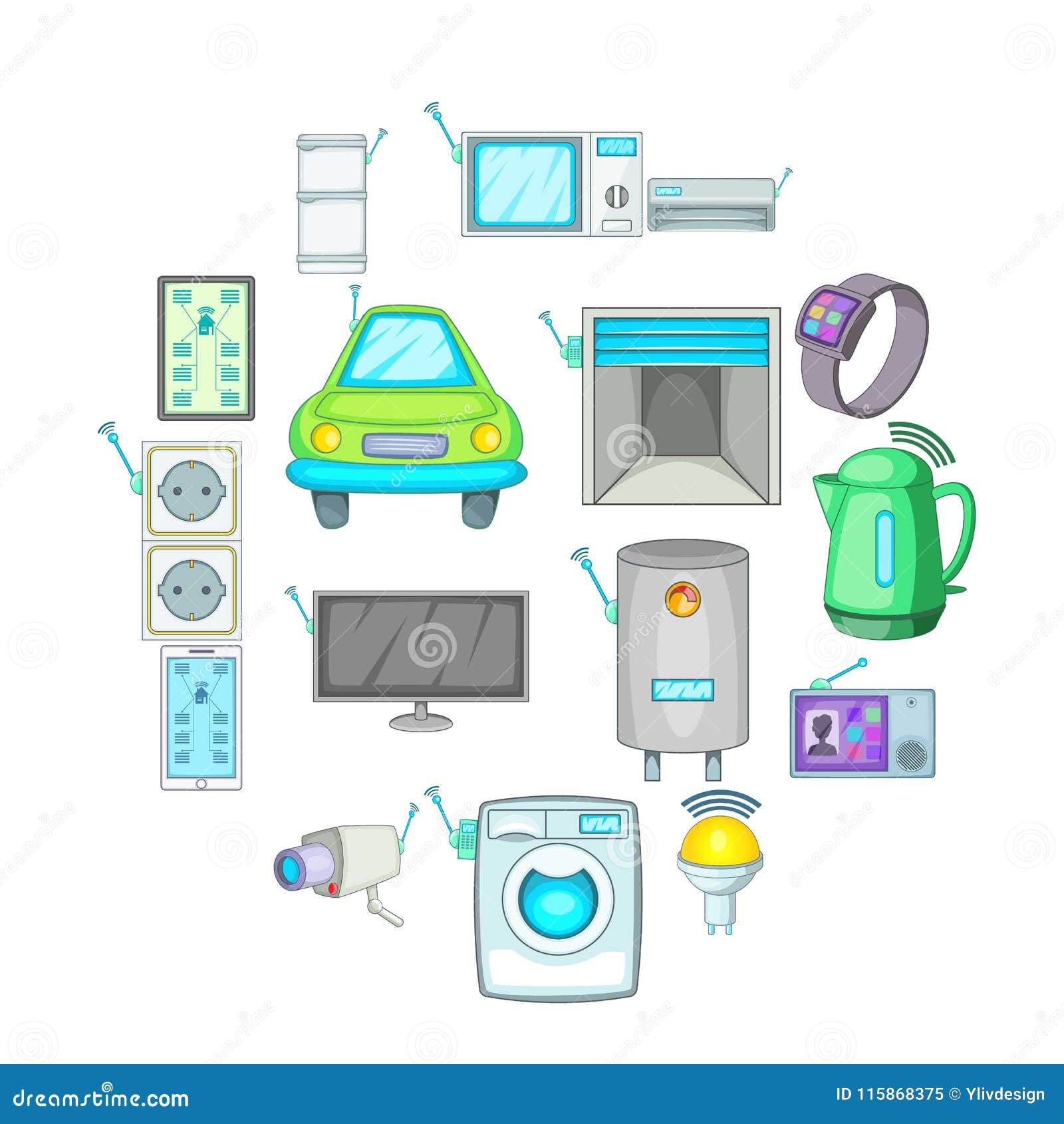 Smart Home System Icons Set, Cartoon Style Stock Vector - Illustration ... Smart Home System Icons Set, Cartoon Style Stock Vector - Illustration ...