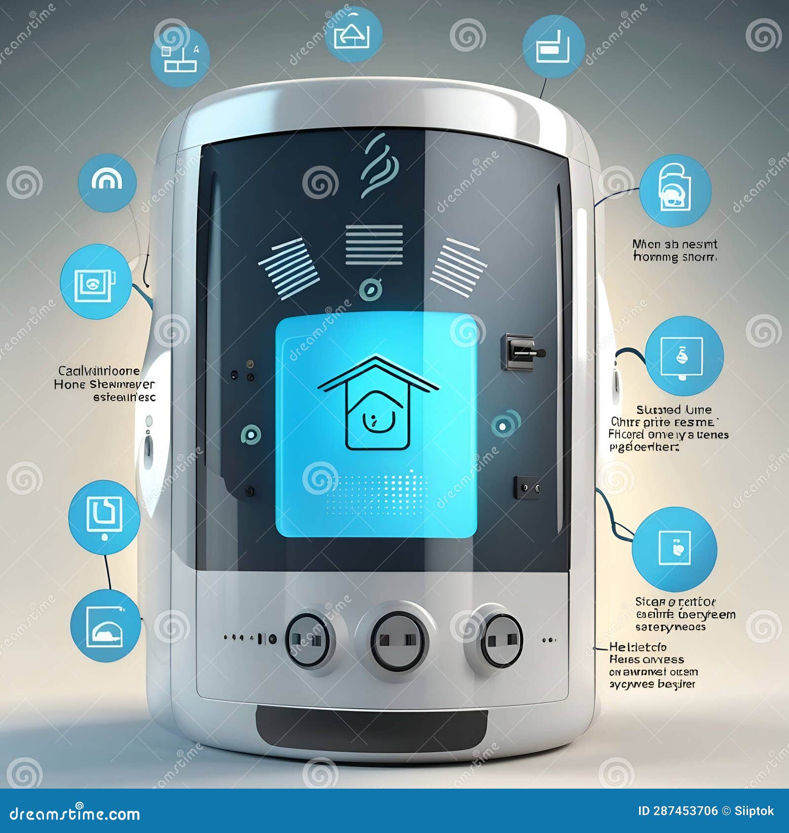 Smart Home System Illustration Background Stock Illustration ...